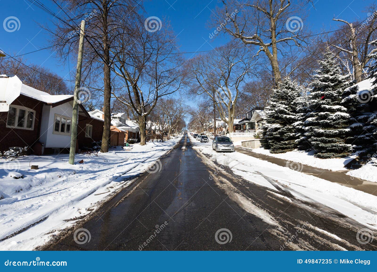 Calles En Toronto En El Invierno Imagen editorial - Imagen de punta ...