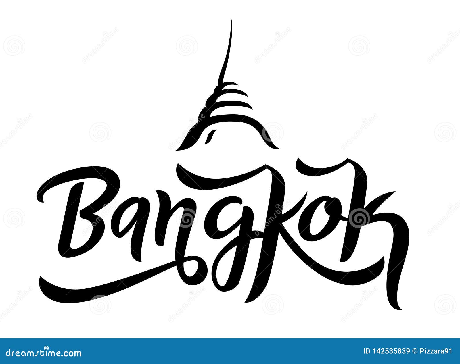 Bangkok City Lettering Logo Vector. Stock Vector - Illustration of land ...