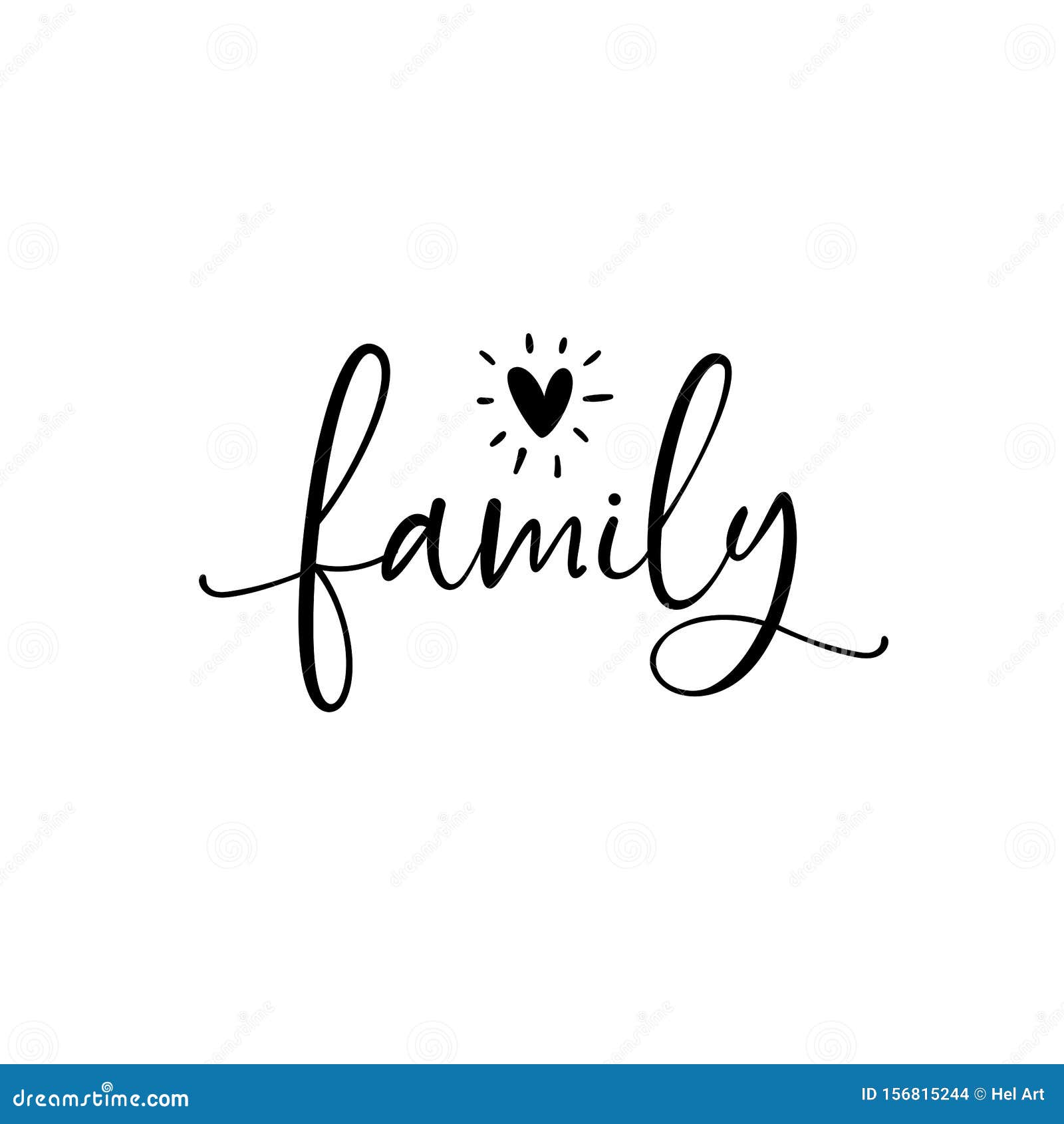 Calligrafia familiare illustrazione vettoriale. Illustrazione di ...