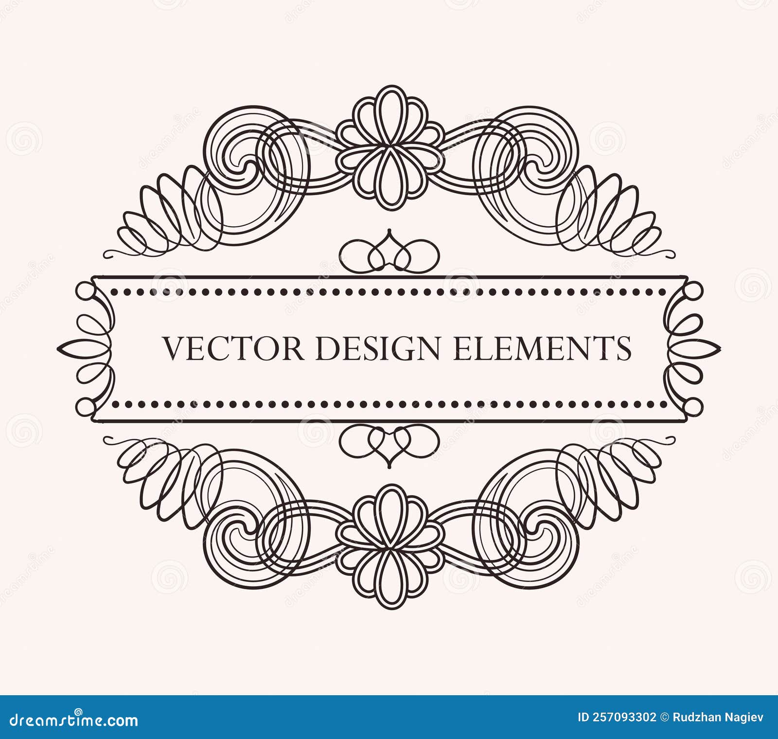 Calligraphic black frame stock vector. Illustration of typographic ...