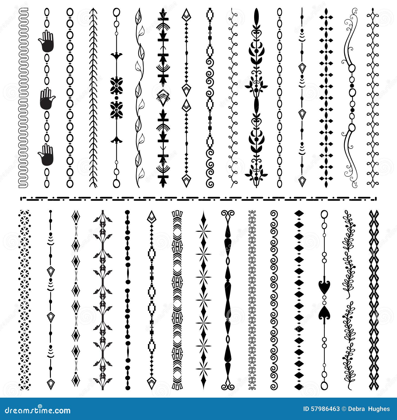 Decorative Arrowhead Border Vector Illustration | CartoonDealer.com ...