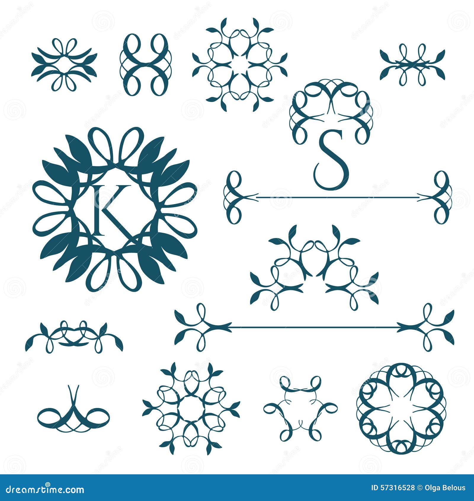 Calligraphic Design Element, Vintage Pattern Stock Vector ...