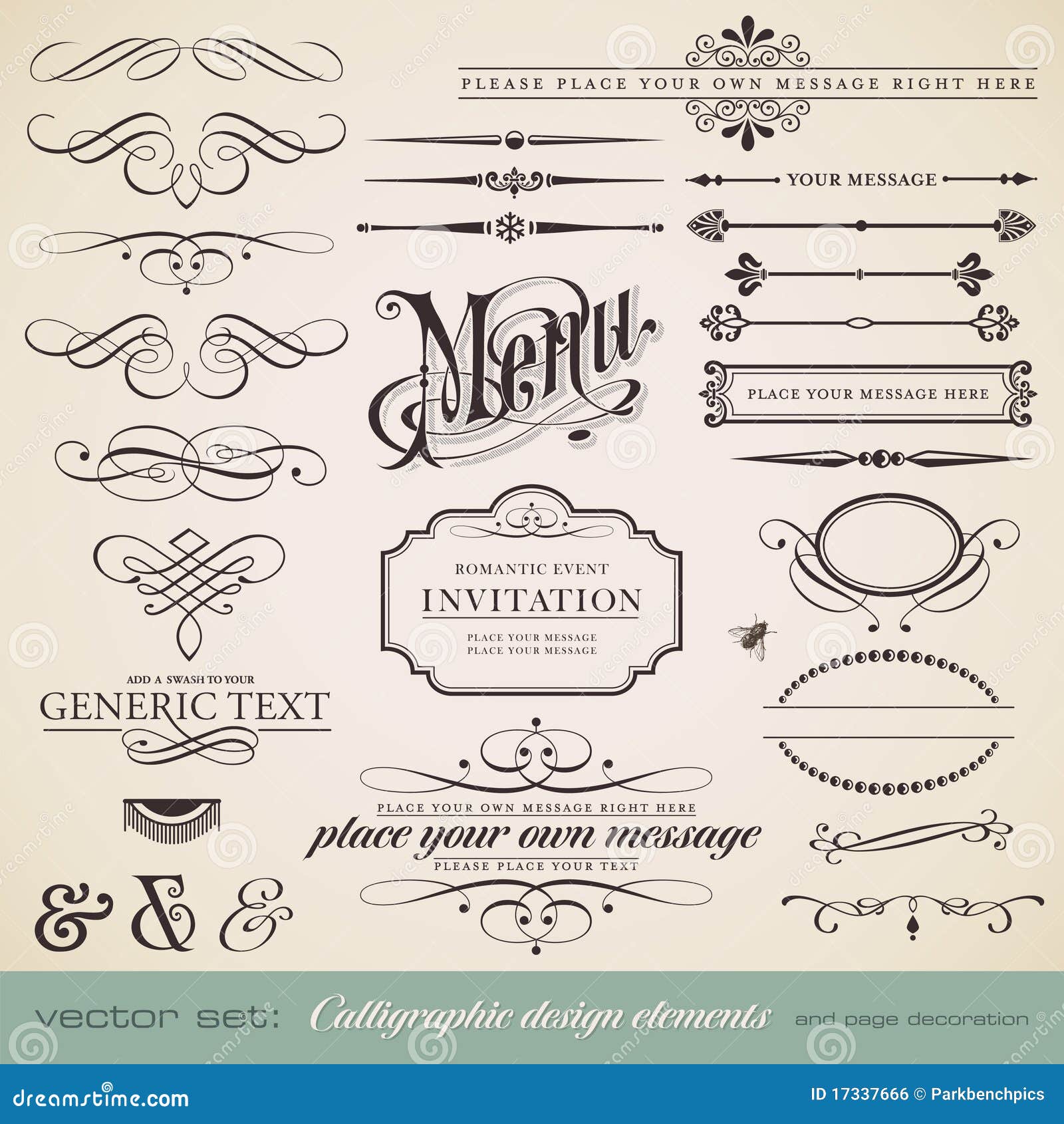 Calligraphic Design Elements Stock Vector - Illustration of divider ...