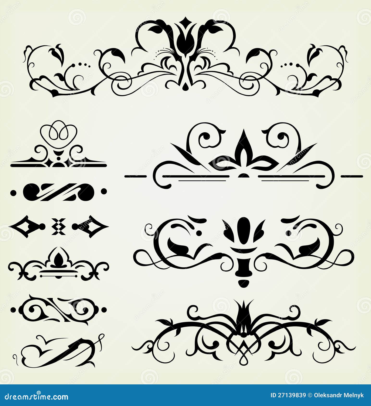 Calligraphic Design Elements Royalty Free Stock Images - Image: 27139839