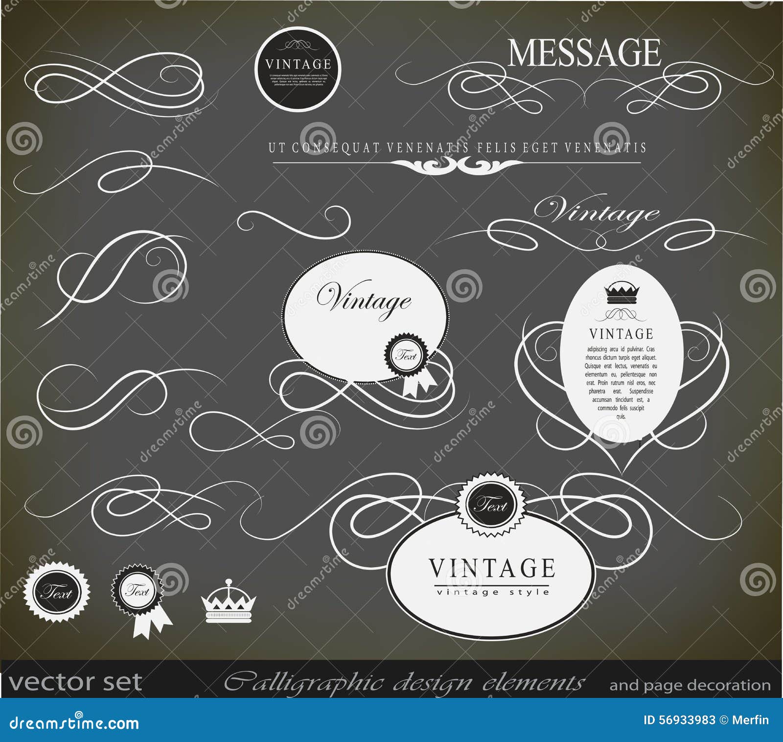 Calligraphic Design Elements Stock Vector - Illustration of ideas ...