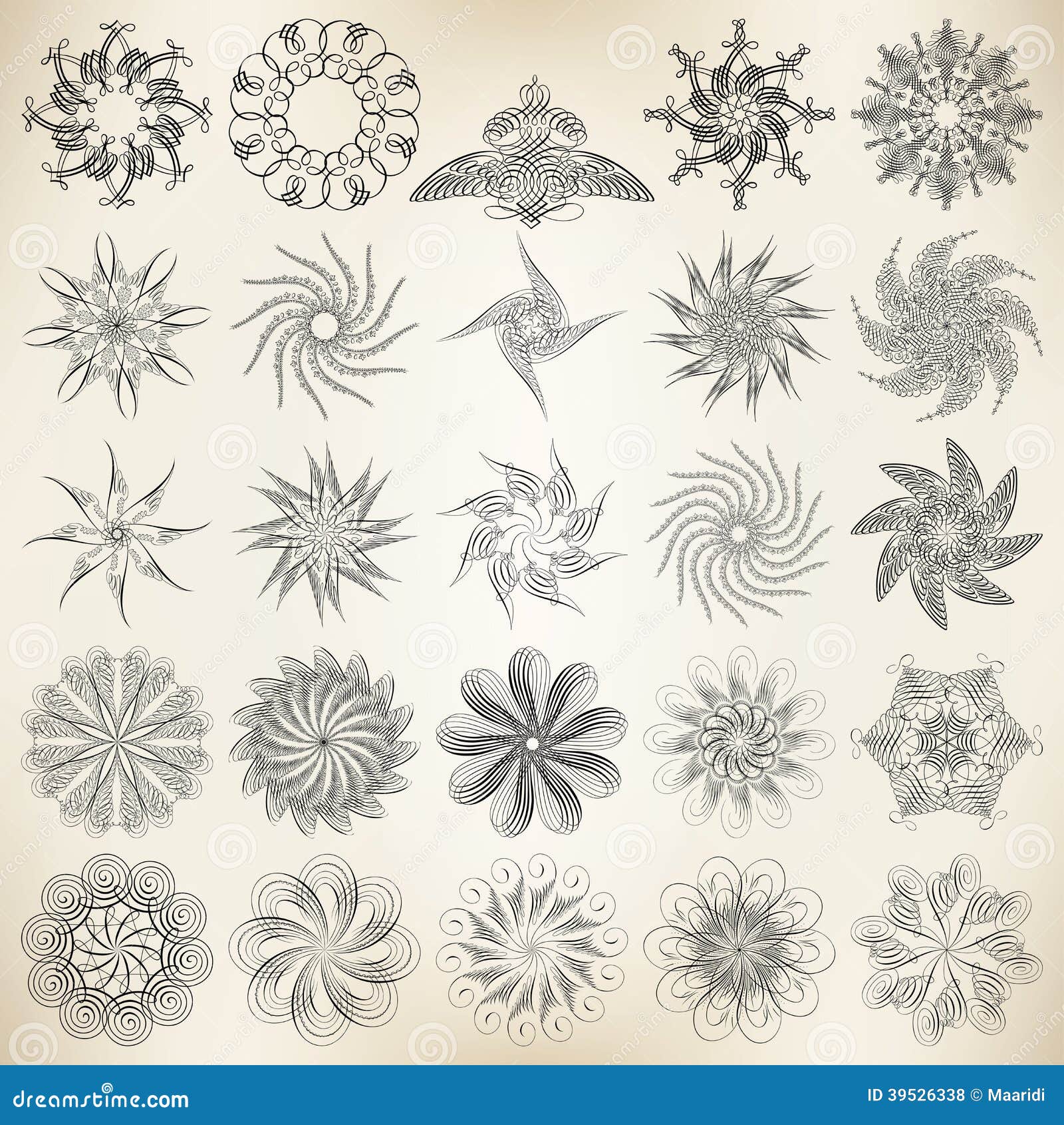 Calligraphic Design Elements Stock Vector - Illustration of black ...