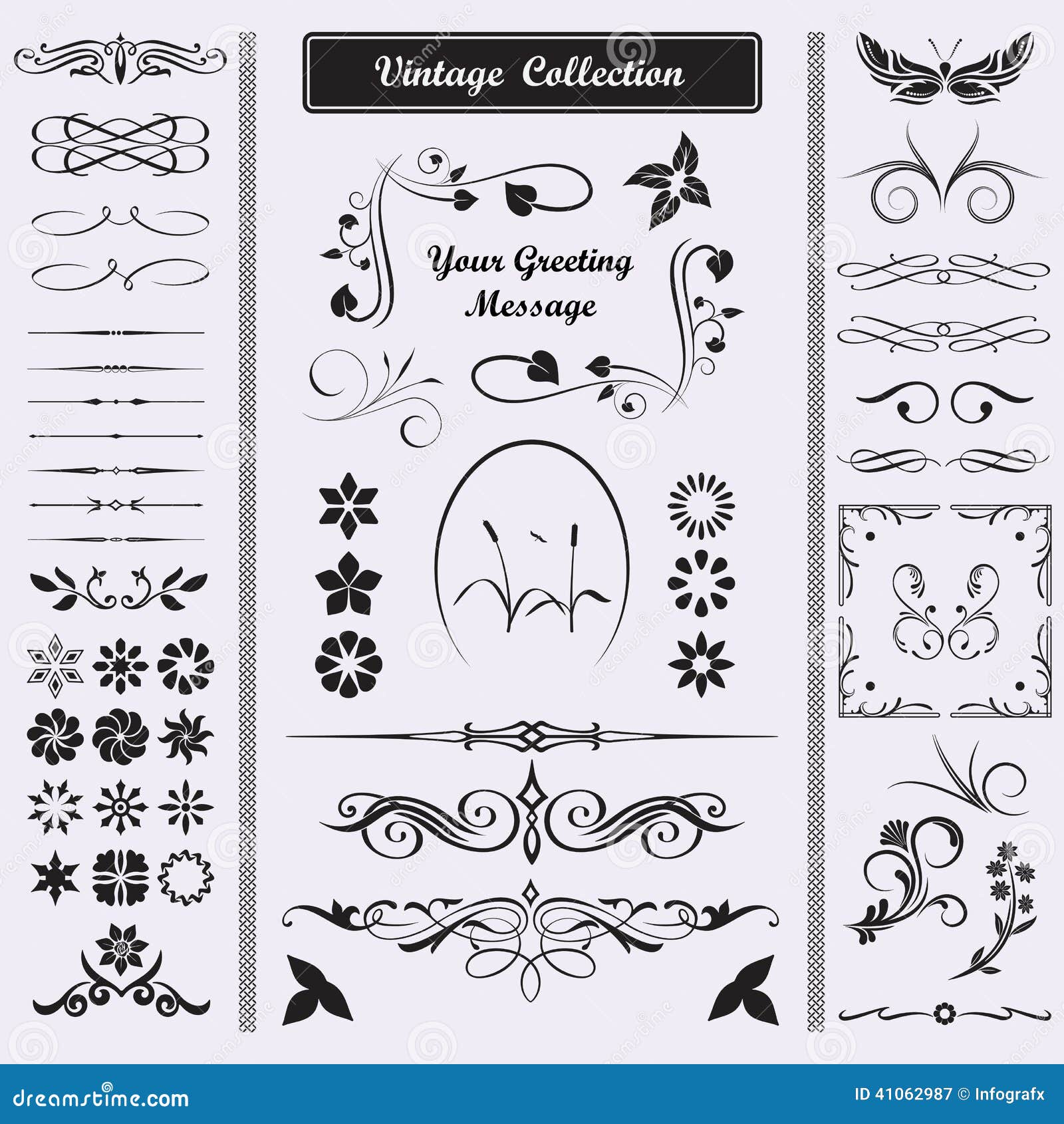 Calligraphic Design Elements Stock Vector - Illustration of document ...