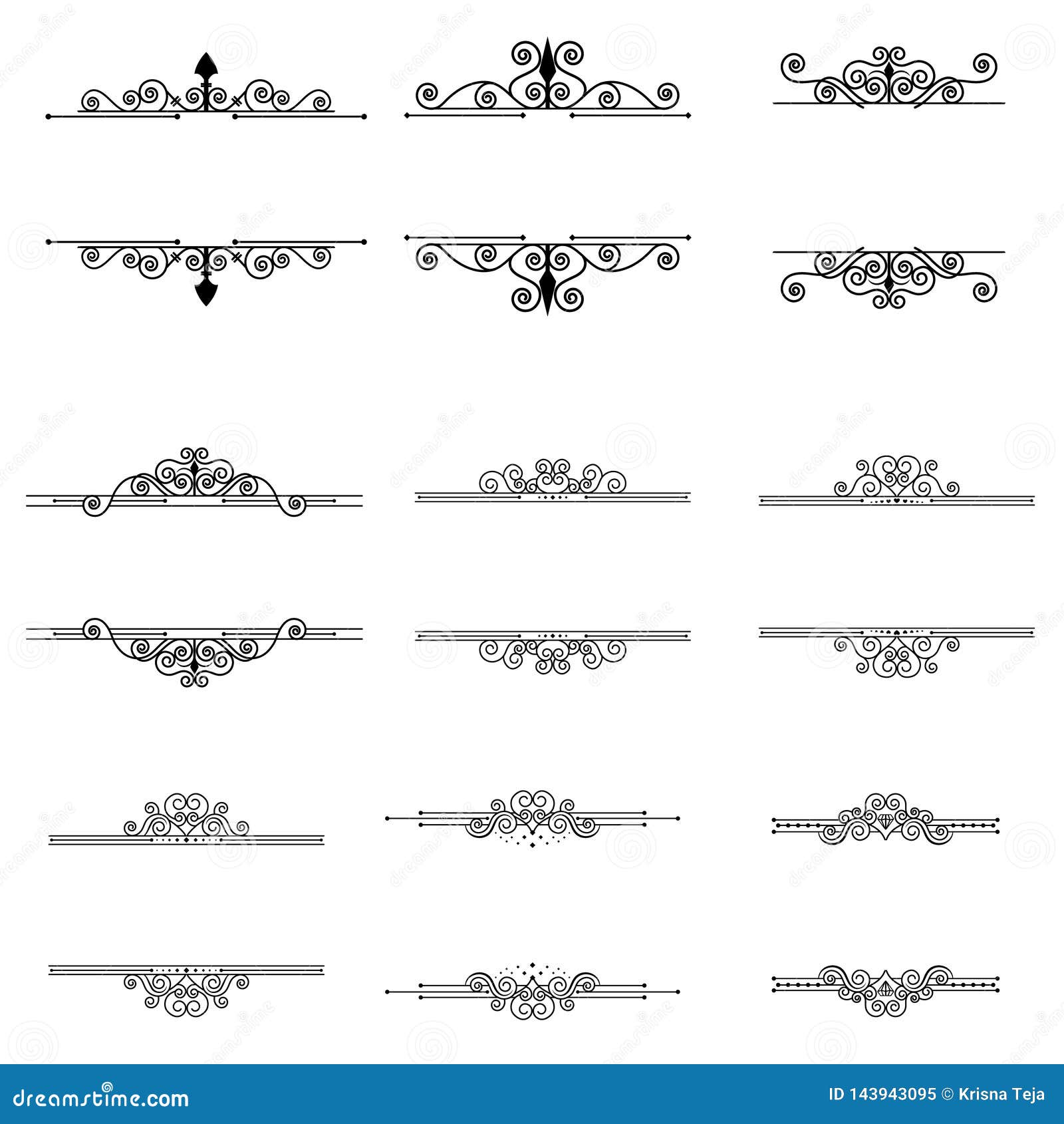 Calligraphic Design Elements and Frames Set Vintage Vector Collection ...