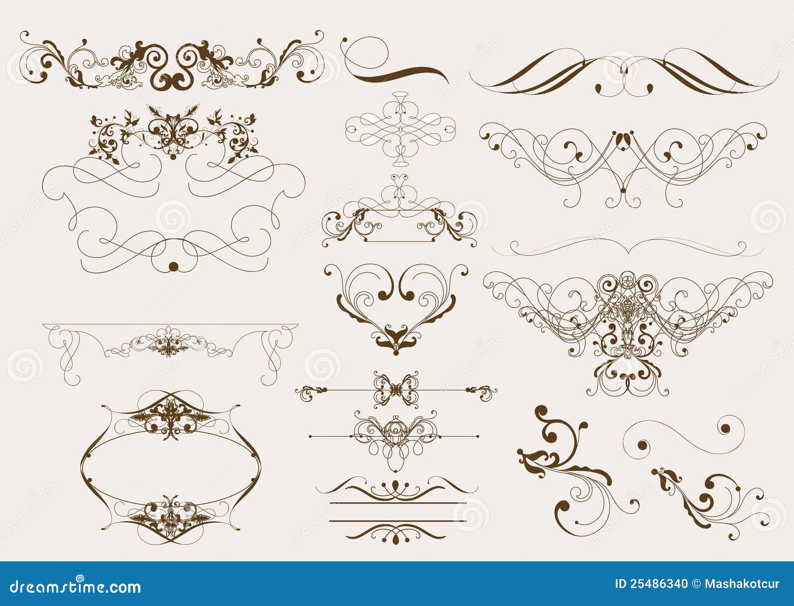 Calligraphic Design Elements and Page Decoration Stock Vector ...