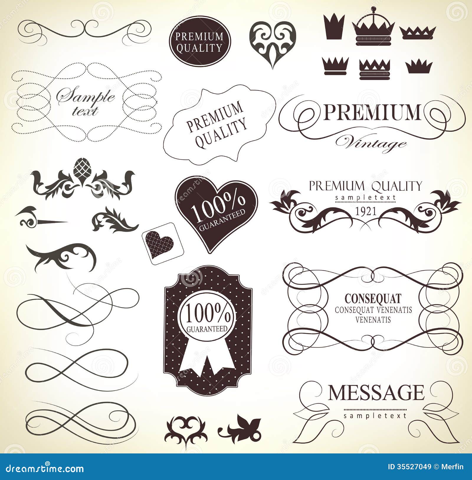 Calligraphic Design Elements Stock Vector - Illustration of calligraphy ...