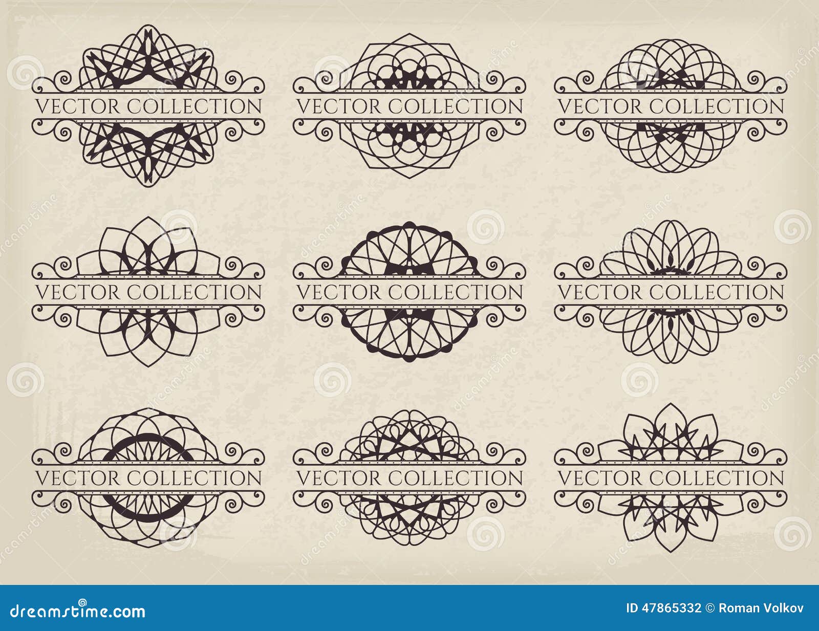 Calligraphic Design Elements Stock Vector - Illustration of border ...
