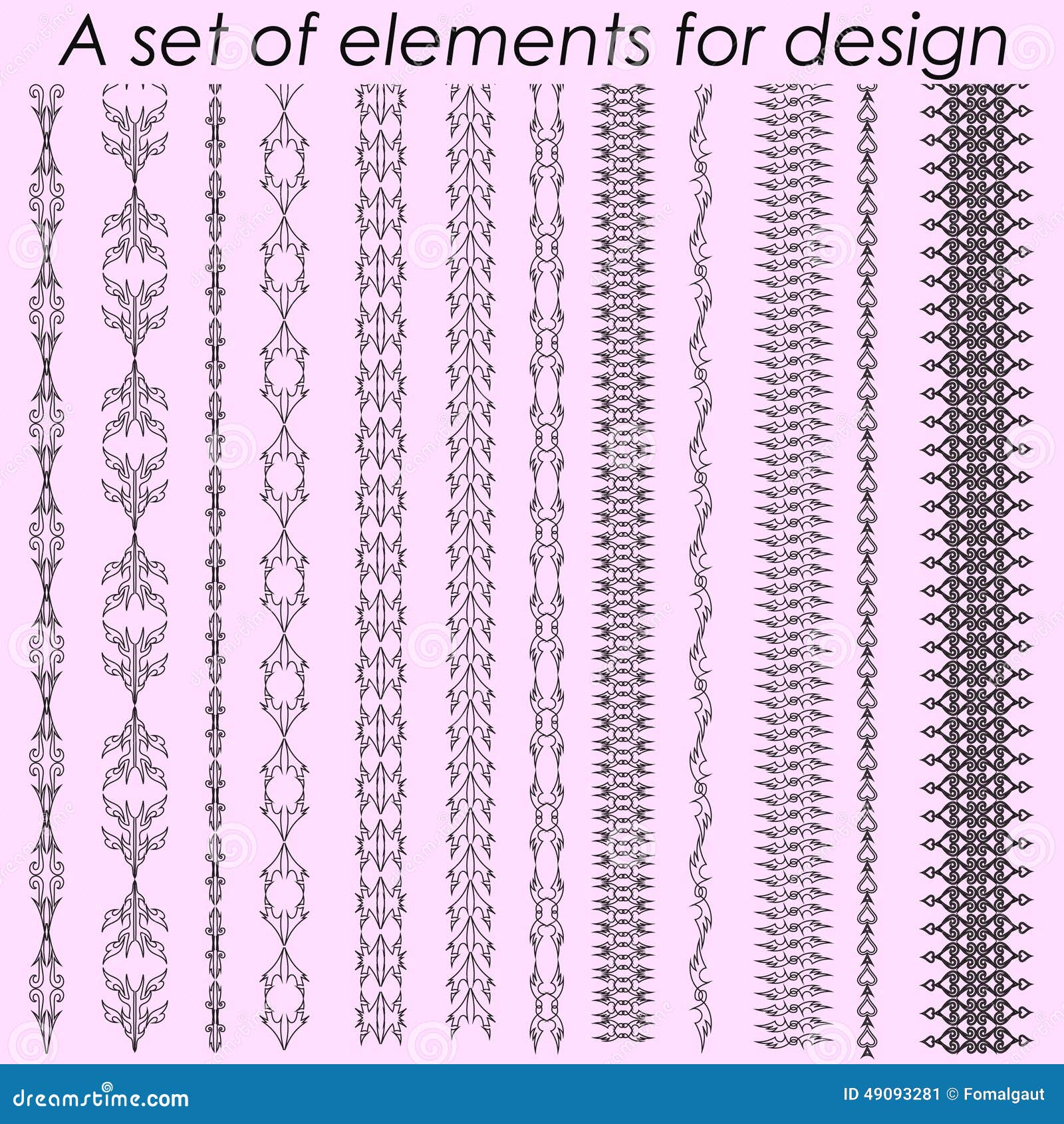 Calligraphic Design Elements 1 - Vector Set. Vector Illustration Stock ...