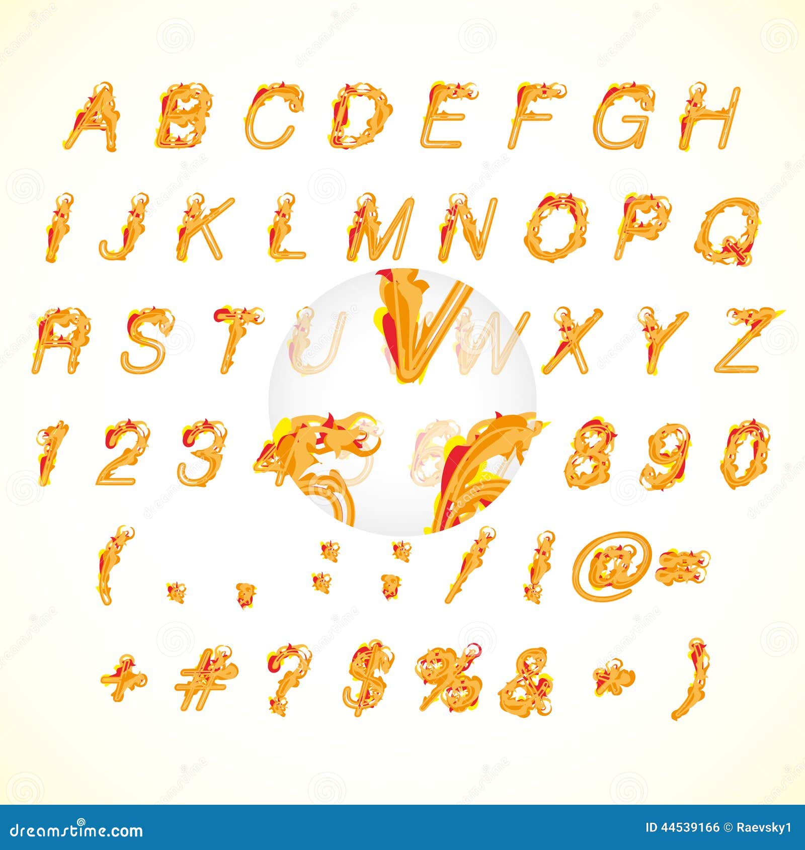 Calligraphic Fire Design Alphabet Vector Stock Vector - Illustration of ...