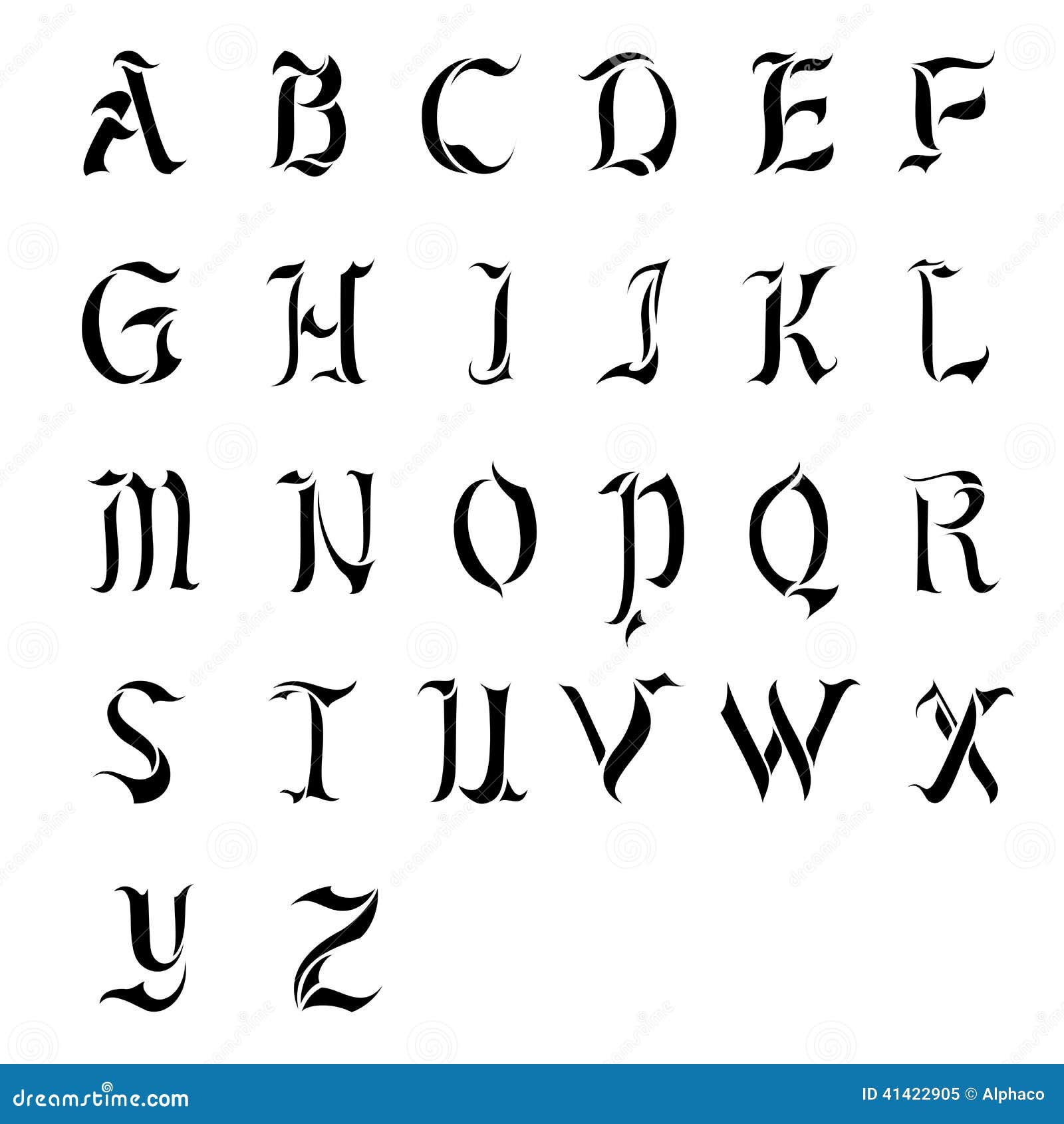 Calligraphic font stock vector. Illustration of font - 41422905