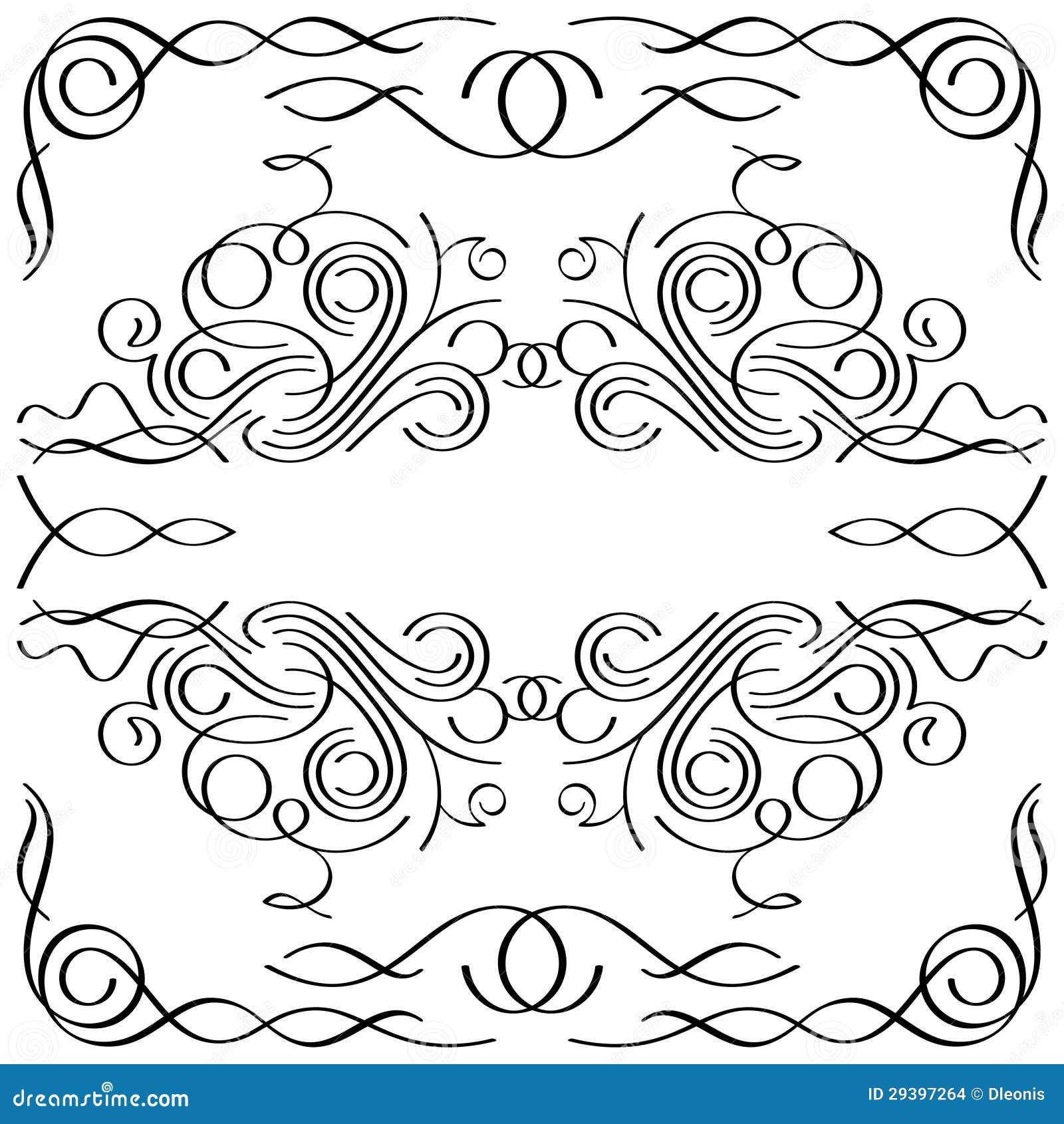 Calligraphic frame stock vector. Illustration of stylish - 29397264