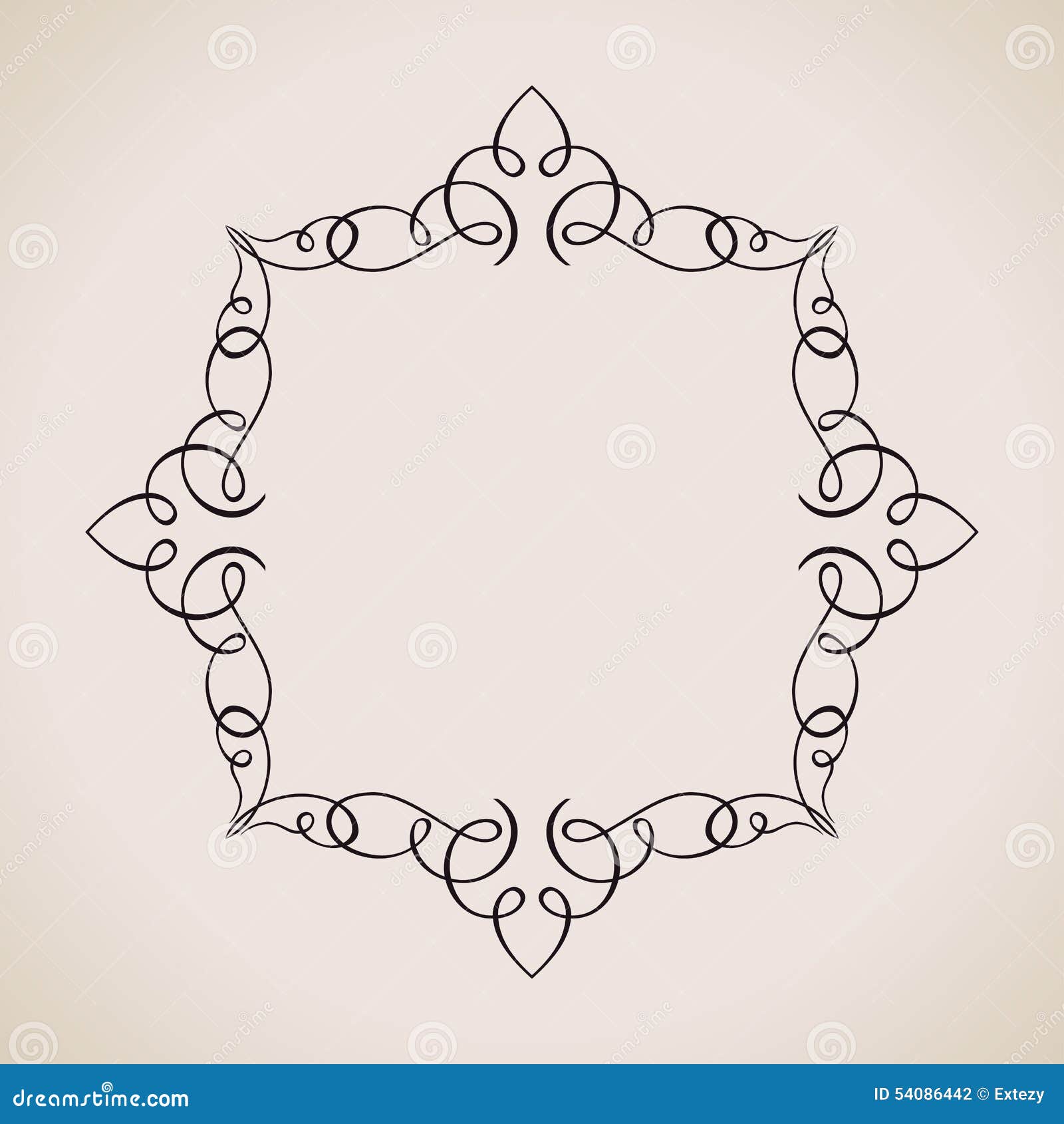 Calligraphic Frame and Page Decoration. Vector Stock Vector ...