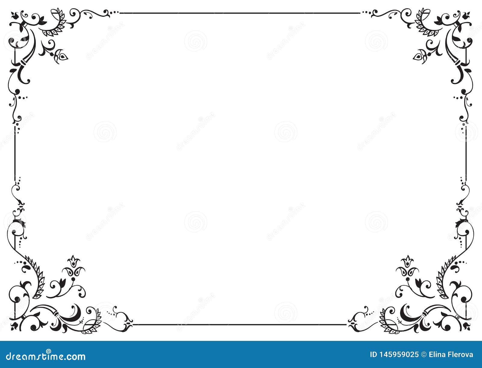 Calligraphic Frame and Page Decoration. Vector Illustration Stock ...