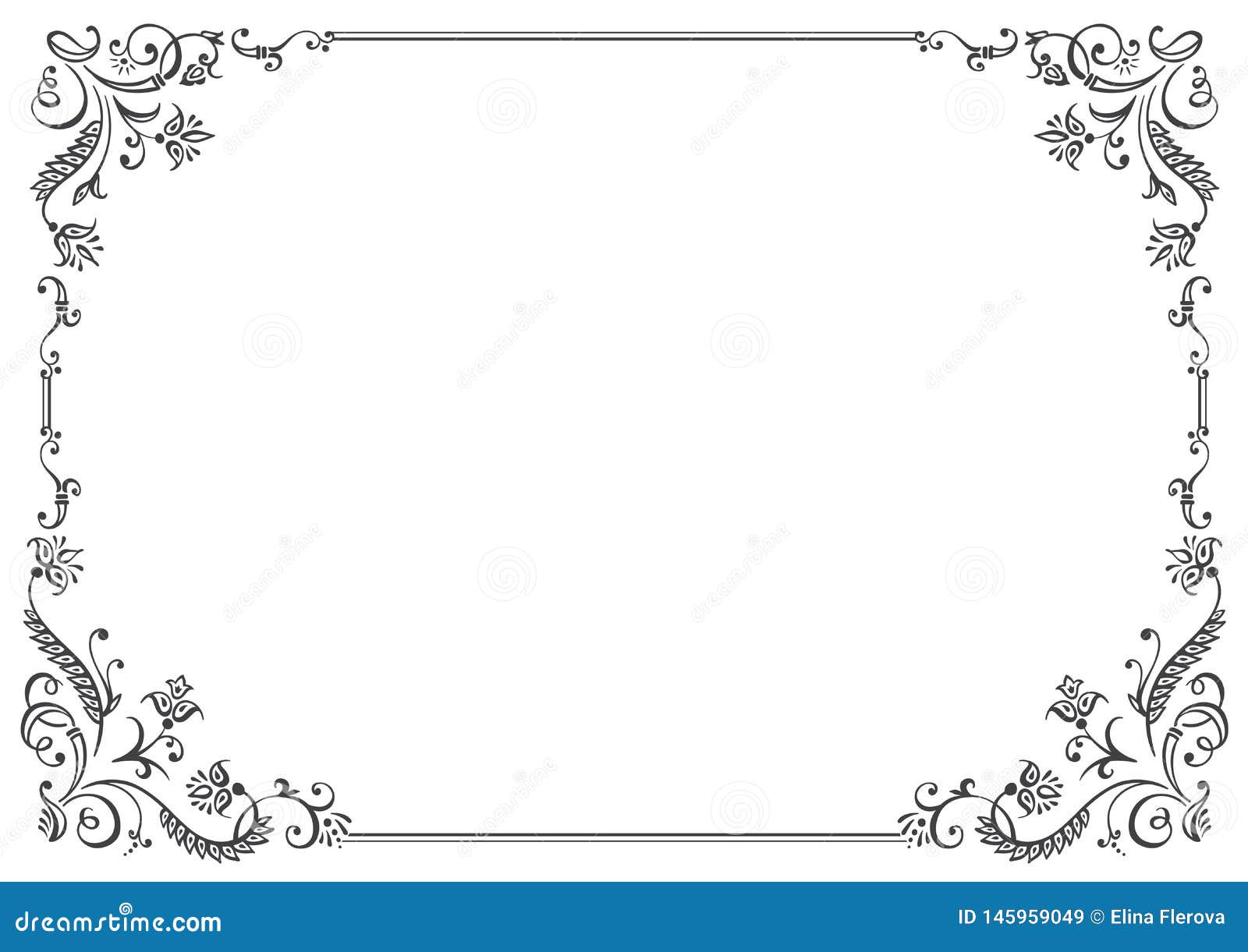 Calligraphic Frame and Page Decoration. Vector Illustration Stock ...