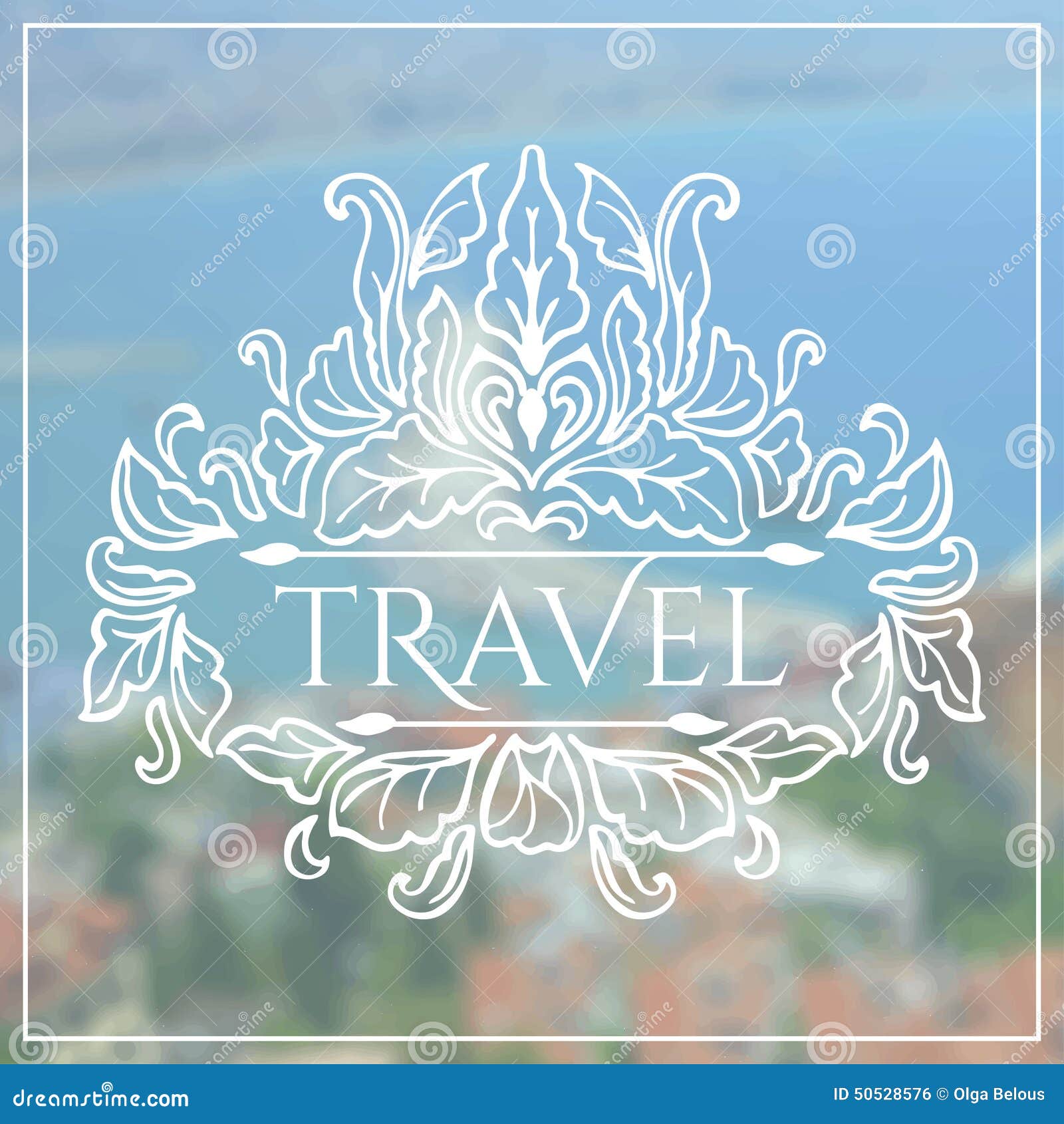 Calligraphic Frame for Your Lettering on Unfocused Stock Vector ...