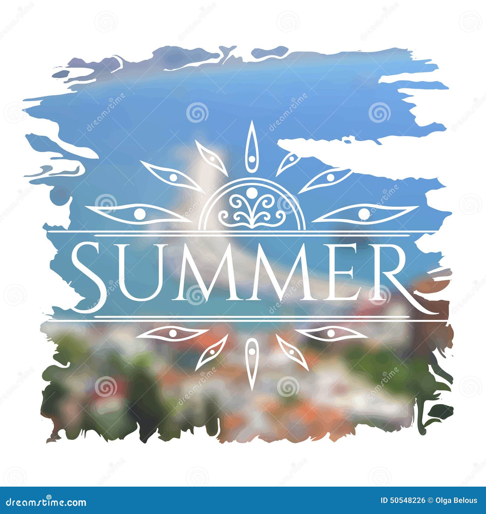 Calligraphic Frame for Your Lettering on Unfocused Stock Vector ...