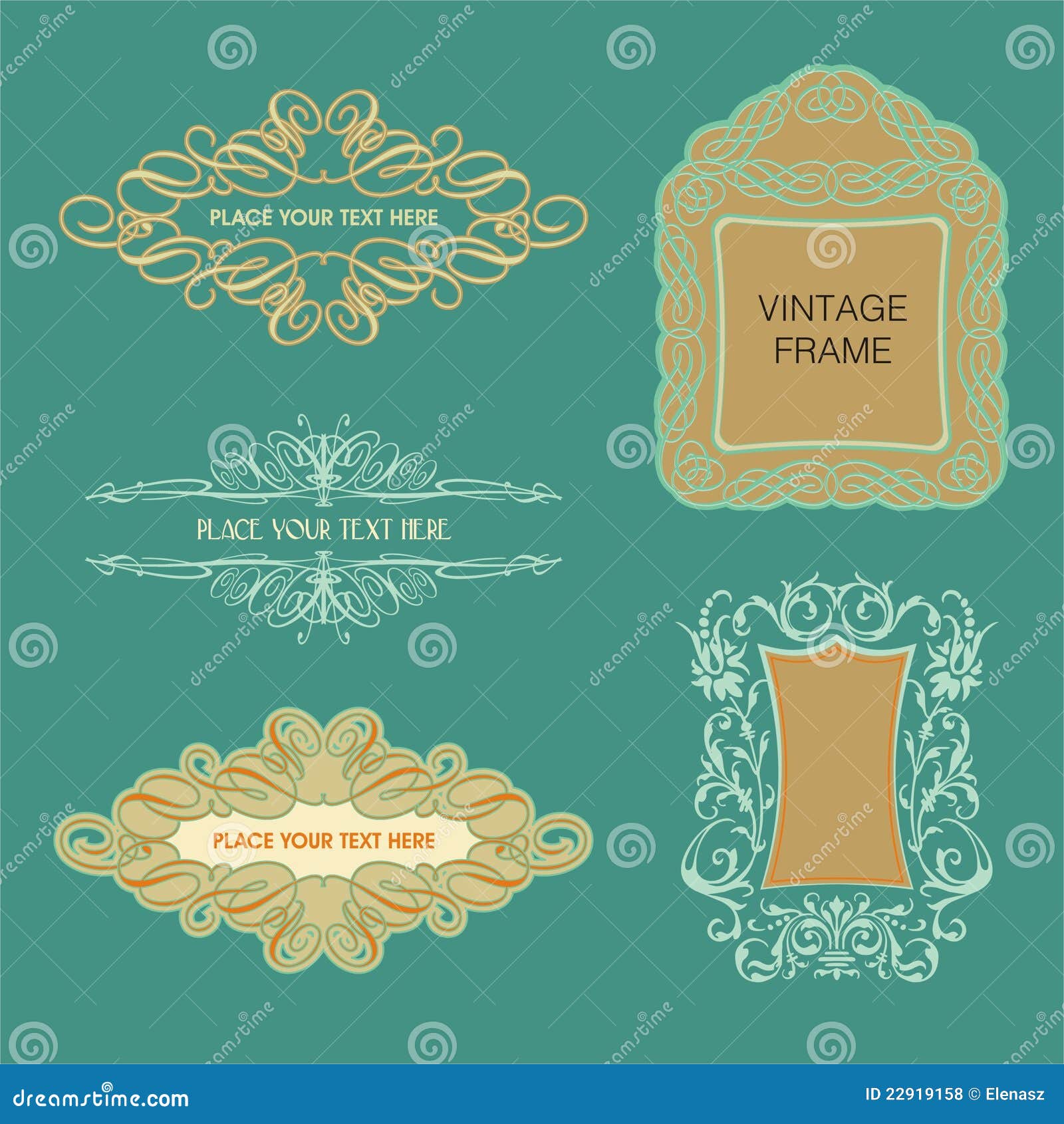 Calligraphic Frames and Borders Stock Vector - Illustration of ...