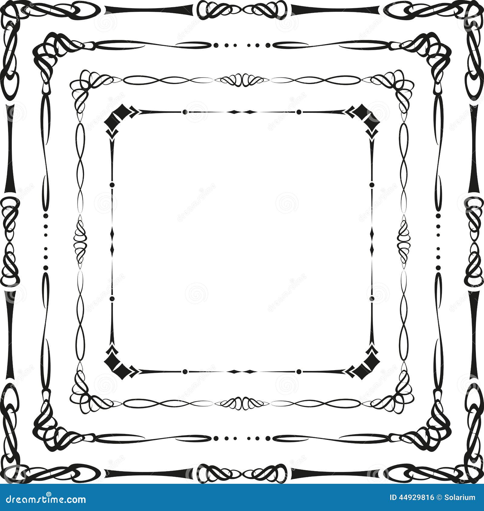 Calligraphic frames stock vector. Illustration of frame - 44929816