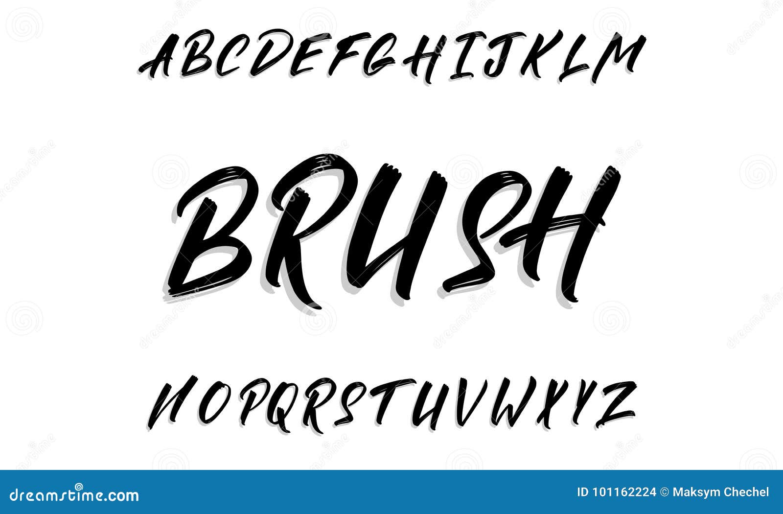 Calligraphic Handwritten Vector Font for Lettering. Trendy Calligraphy ...