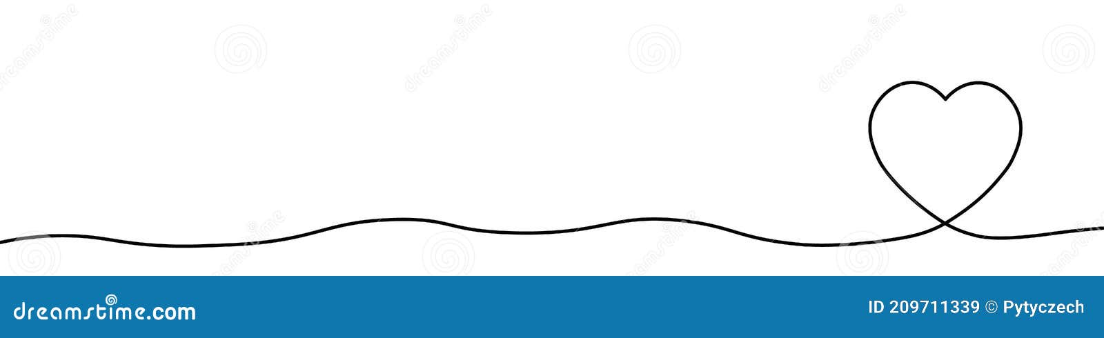 Hand-drawn Single Thin Line Heart Stock Vector - Illustration of ...