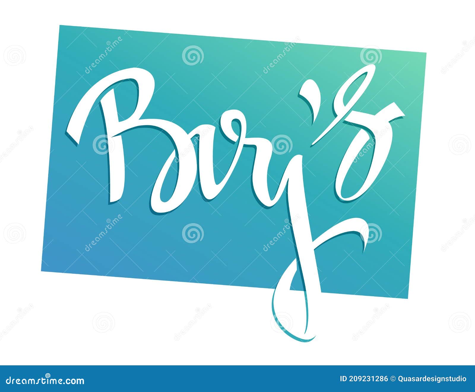 Calligraphic Inscription - Boys. Vector Text Stock Vector ...