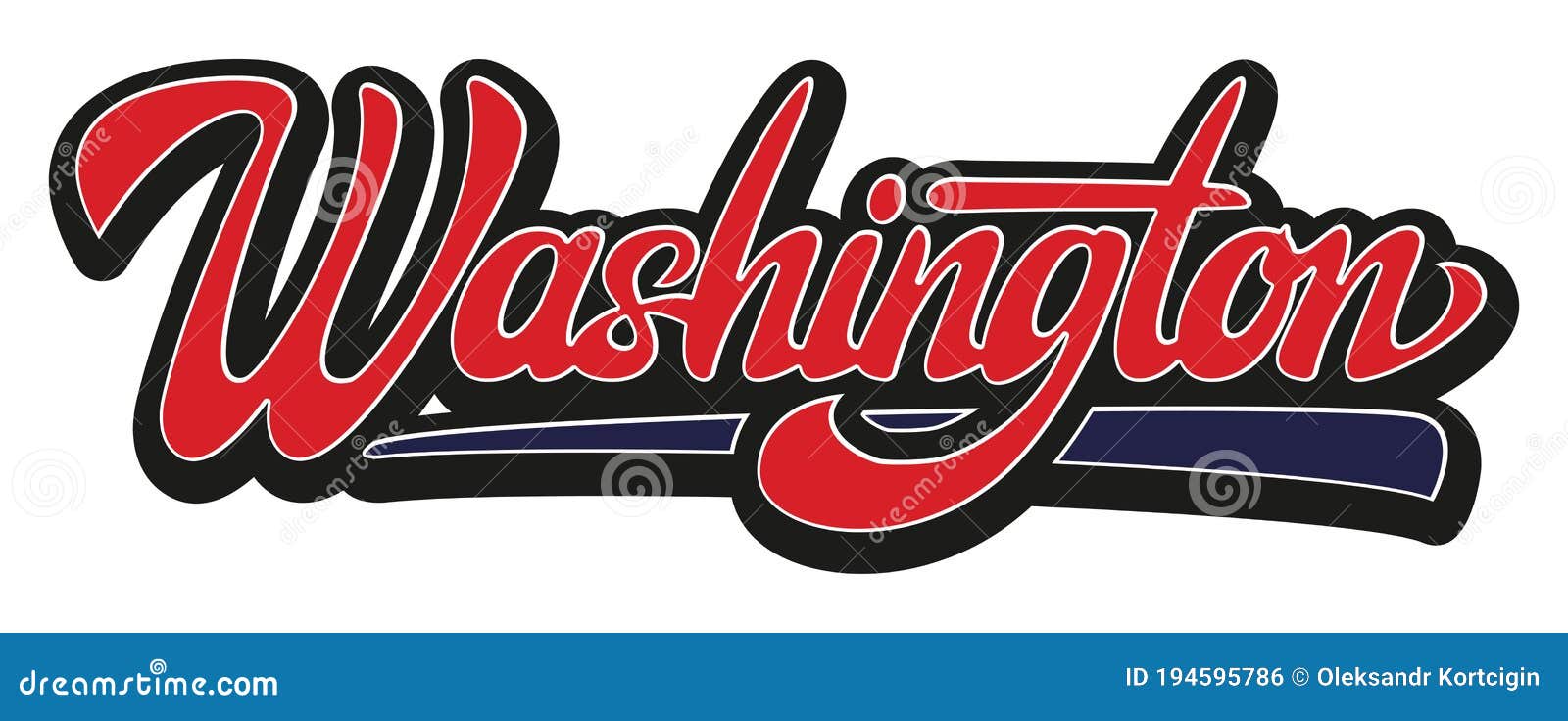 Calligraphic Inscription Washington. Lettering Stock Vector ...