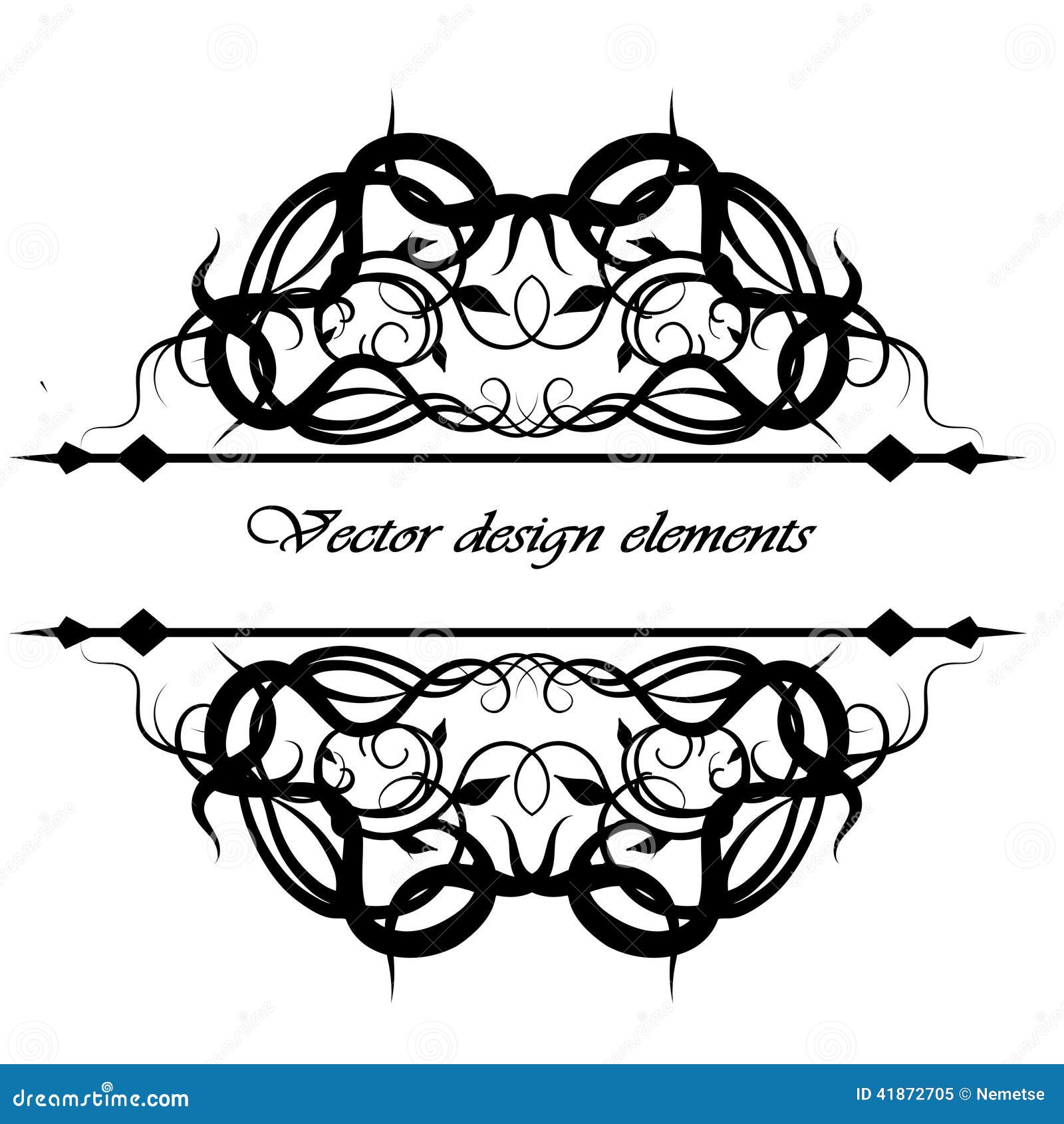 Calligraphic Inscriptions Frame Stock Vector - Illustration of card ...