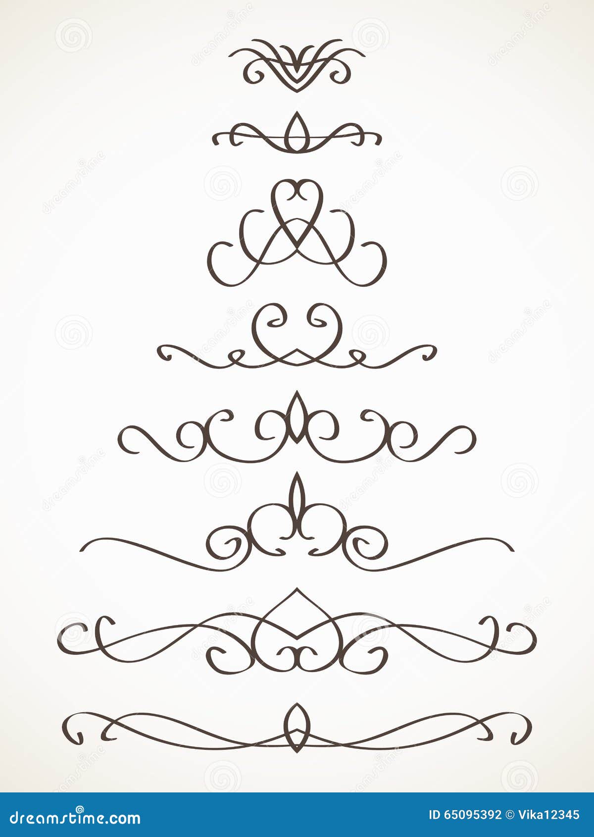 Calligraphic line stock vector. Illustration of calligraphic - 65095392