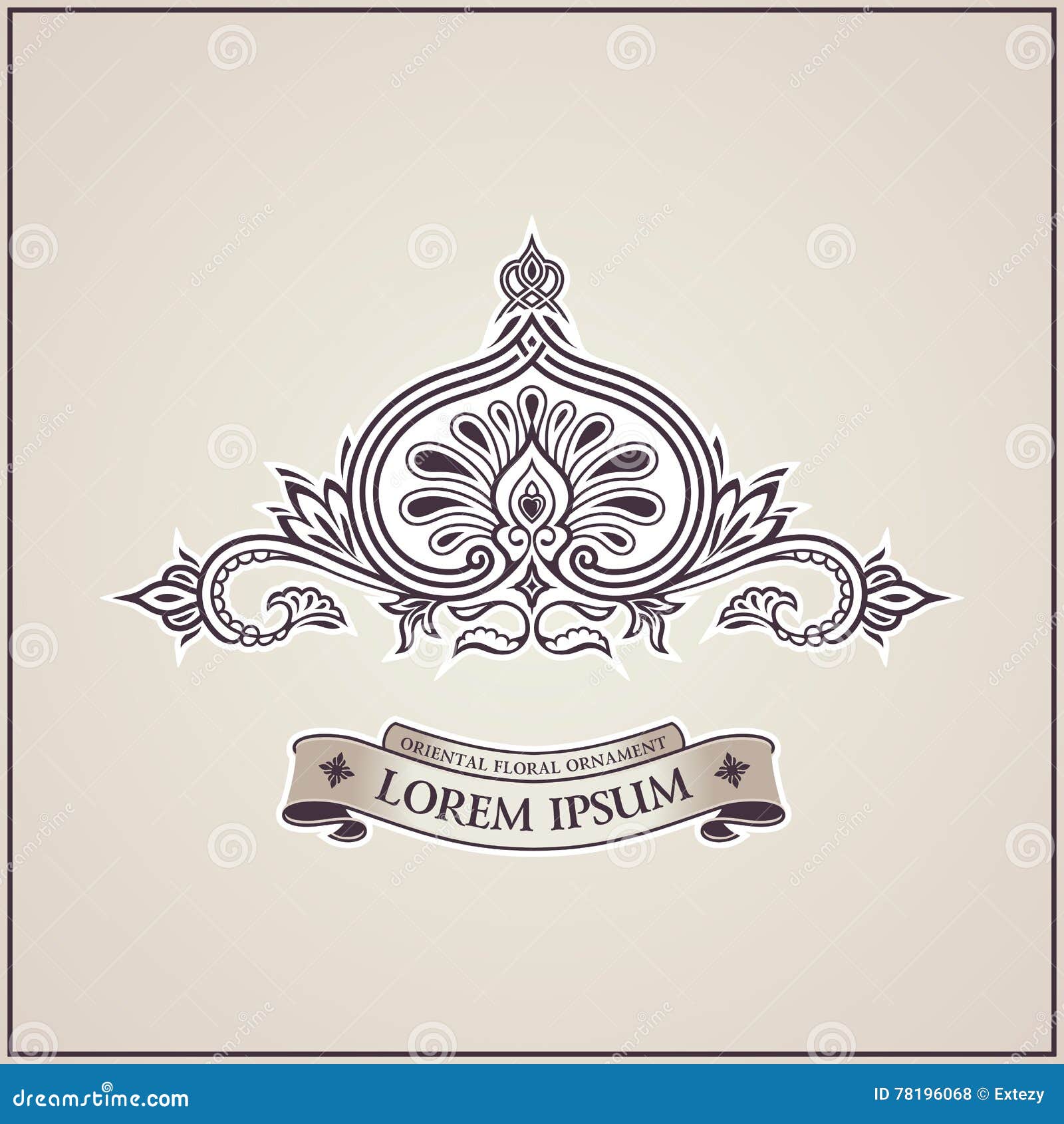Calligraphic Luxury Symbol. Emblem Ornate Decor Elements Stock Vector ...
