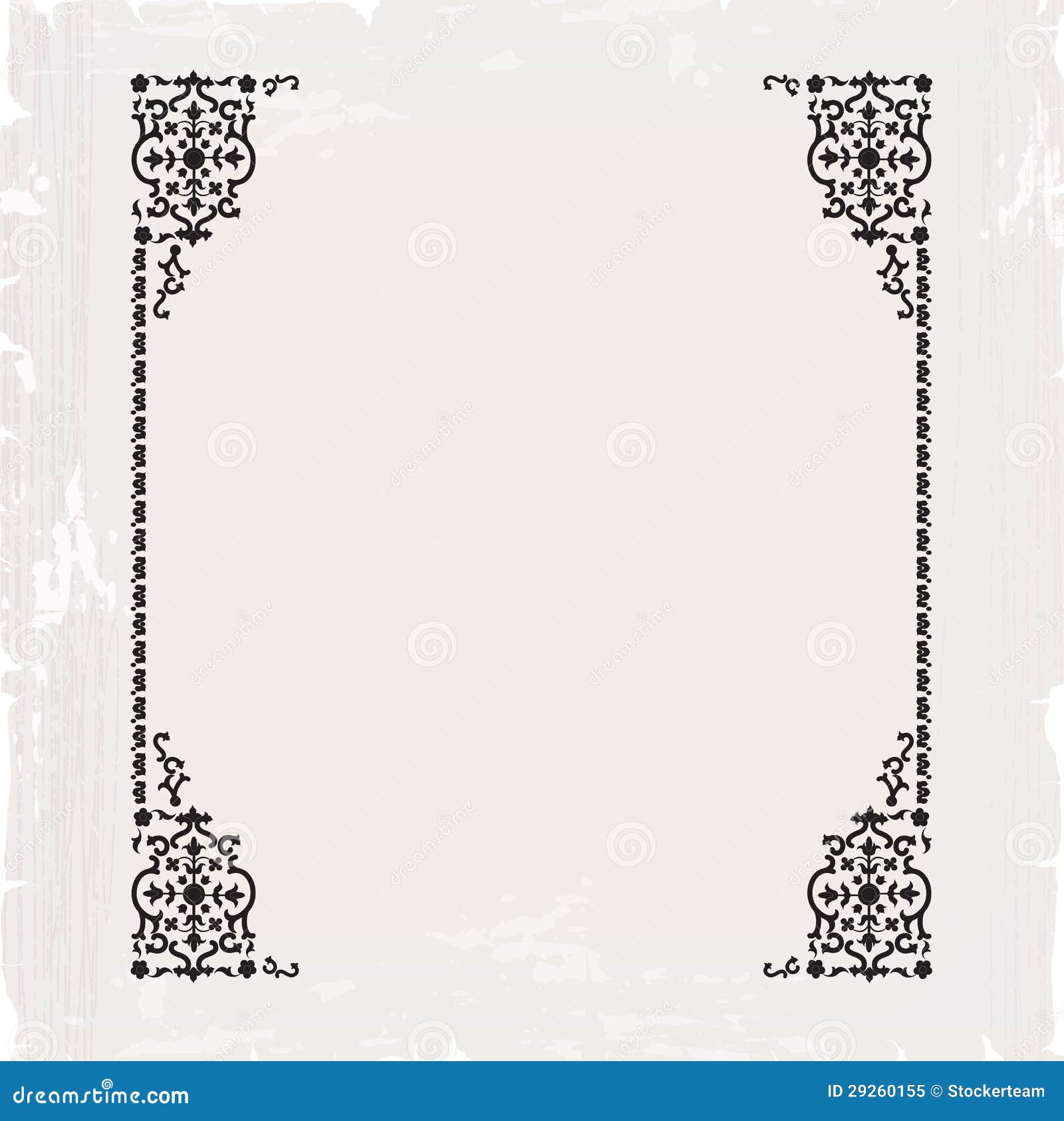 Calligraphic Ornate Vintage Frame Border Decorative Design Stock ...