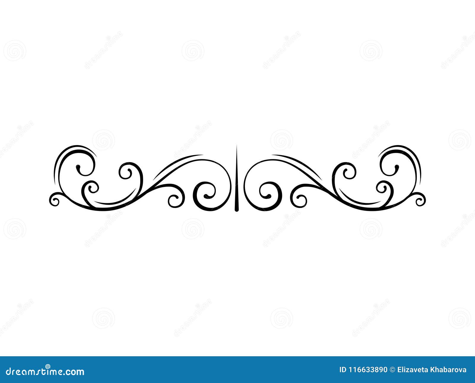 Calligraphic Page Divider. Swirls, Decorative Design Elements ... Calligraphic Page Divider. Swirls, Decorative Design Elements ...