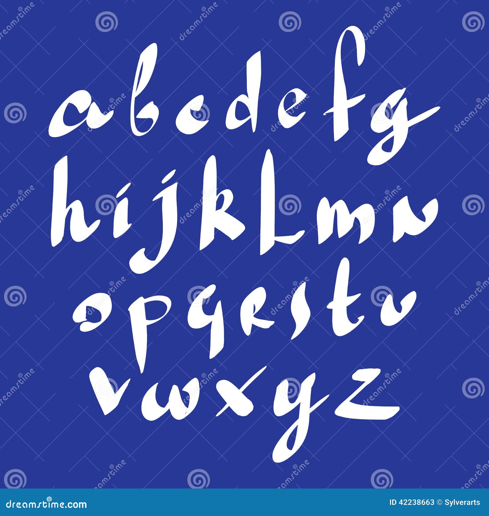 Calligraphic Script, Vector Alphabet Letters Set. Stock Vector ...
