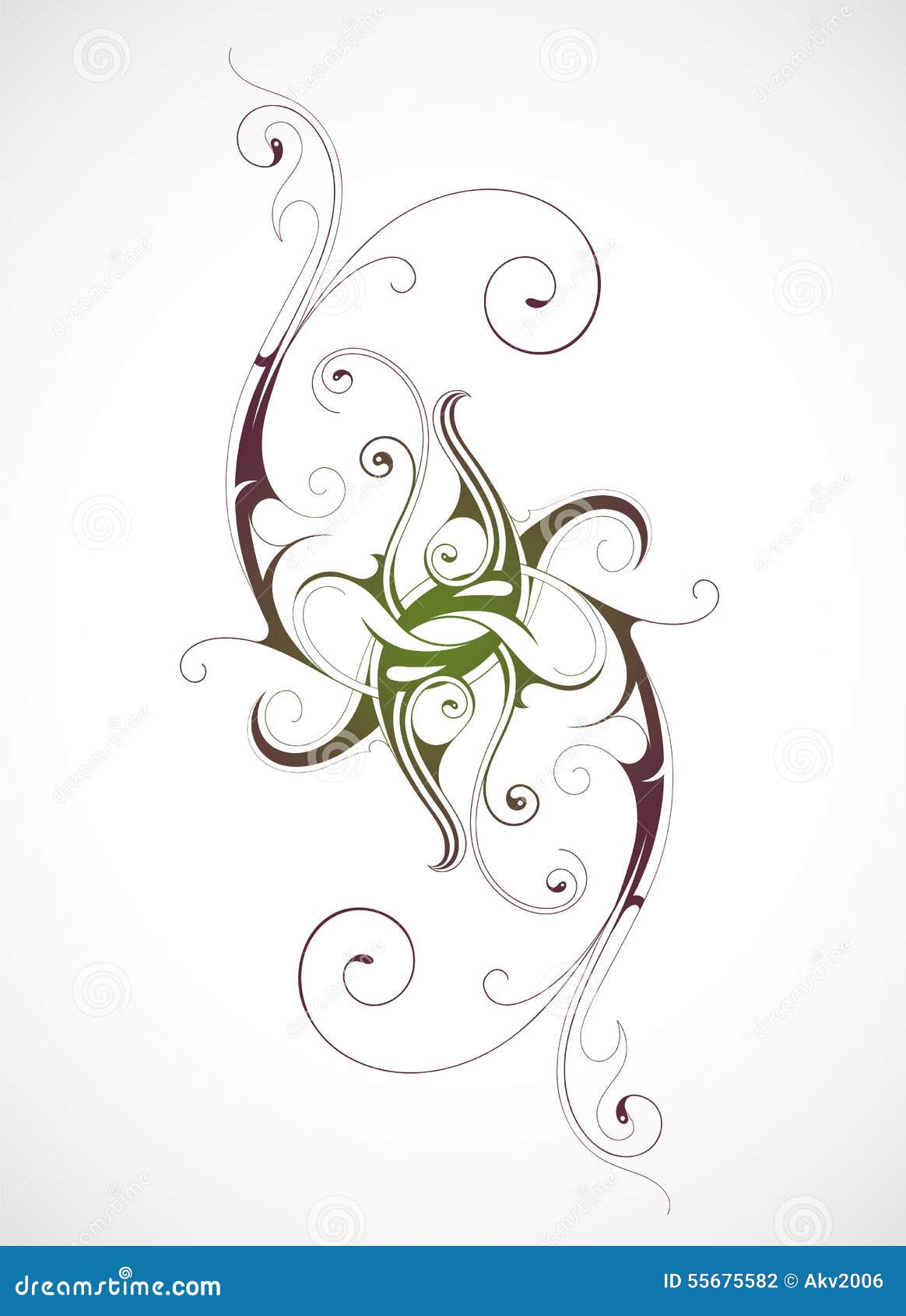Calligraphic swirls stock vector. Illustration of decor - 55675582