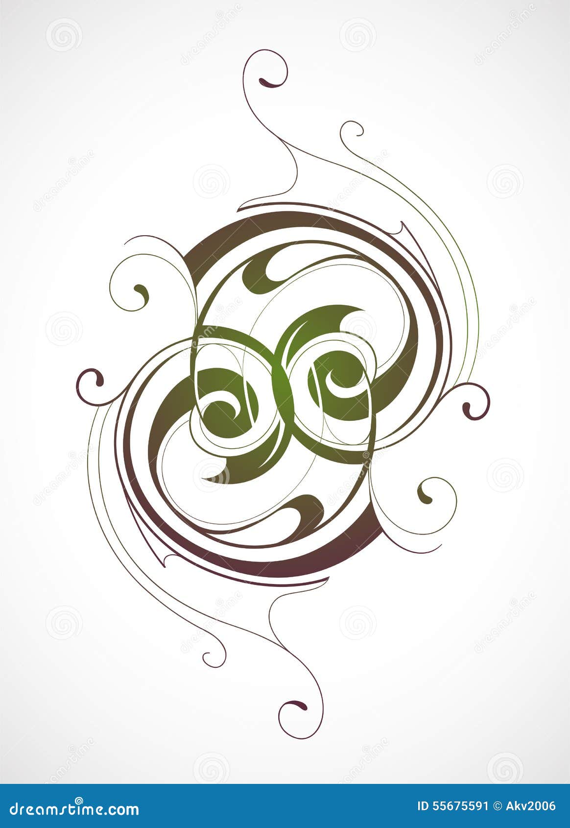 Calligraphic swirls stock vector. Illustration of curves - 55675591