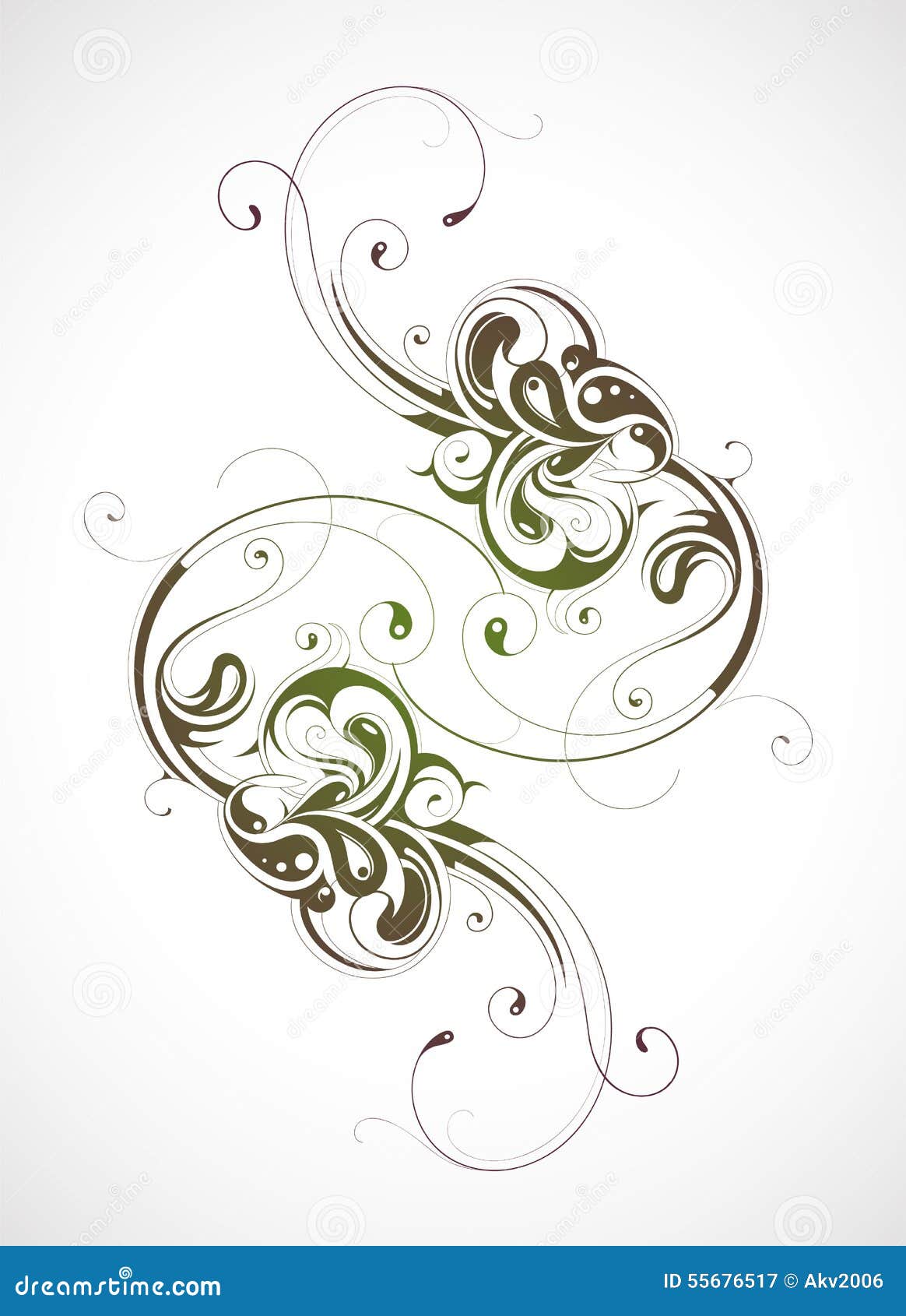 Calligraphic swirls stock vector. Illustration of decorative - 55676517