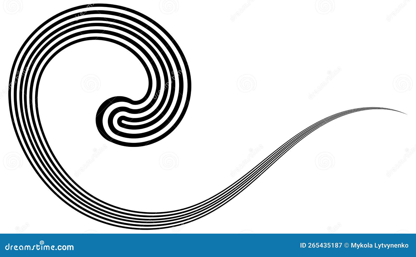 Calligraphic Swoosh Tail Ribbon, Underline Marker Strokes Stock Vector ...