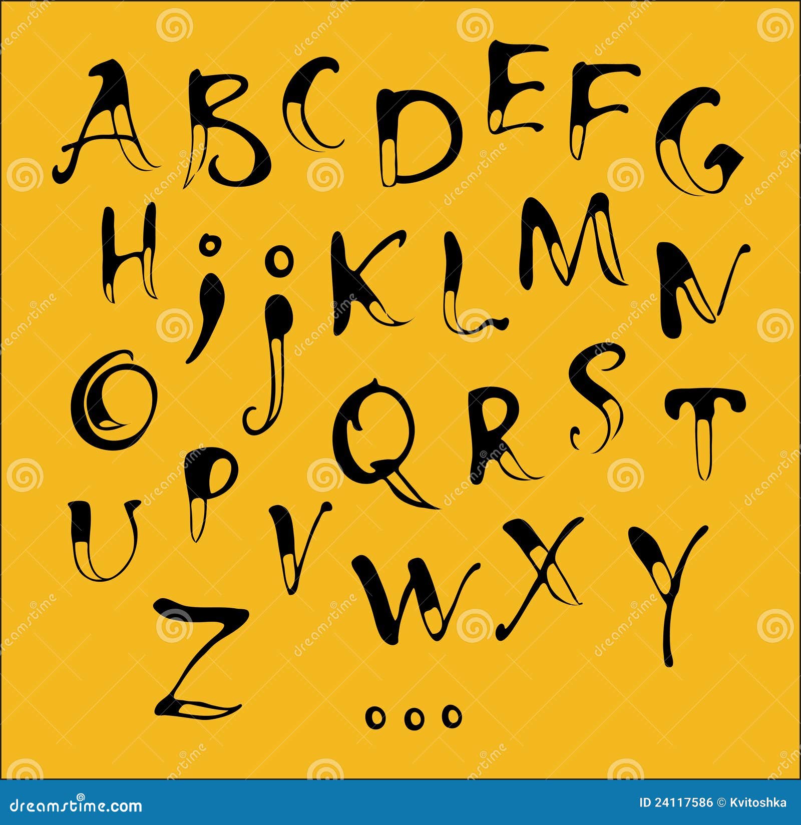 Calligraphy Alphabet Vector Illustration | CartoonDealer.com #24117586