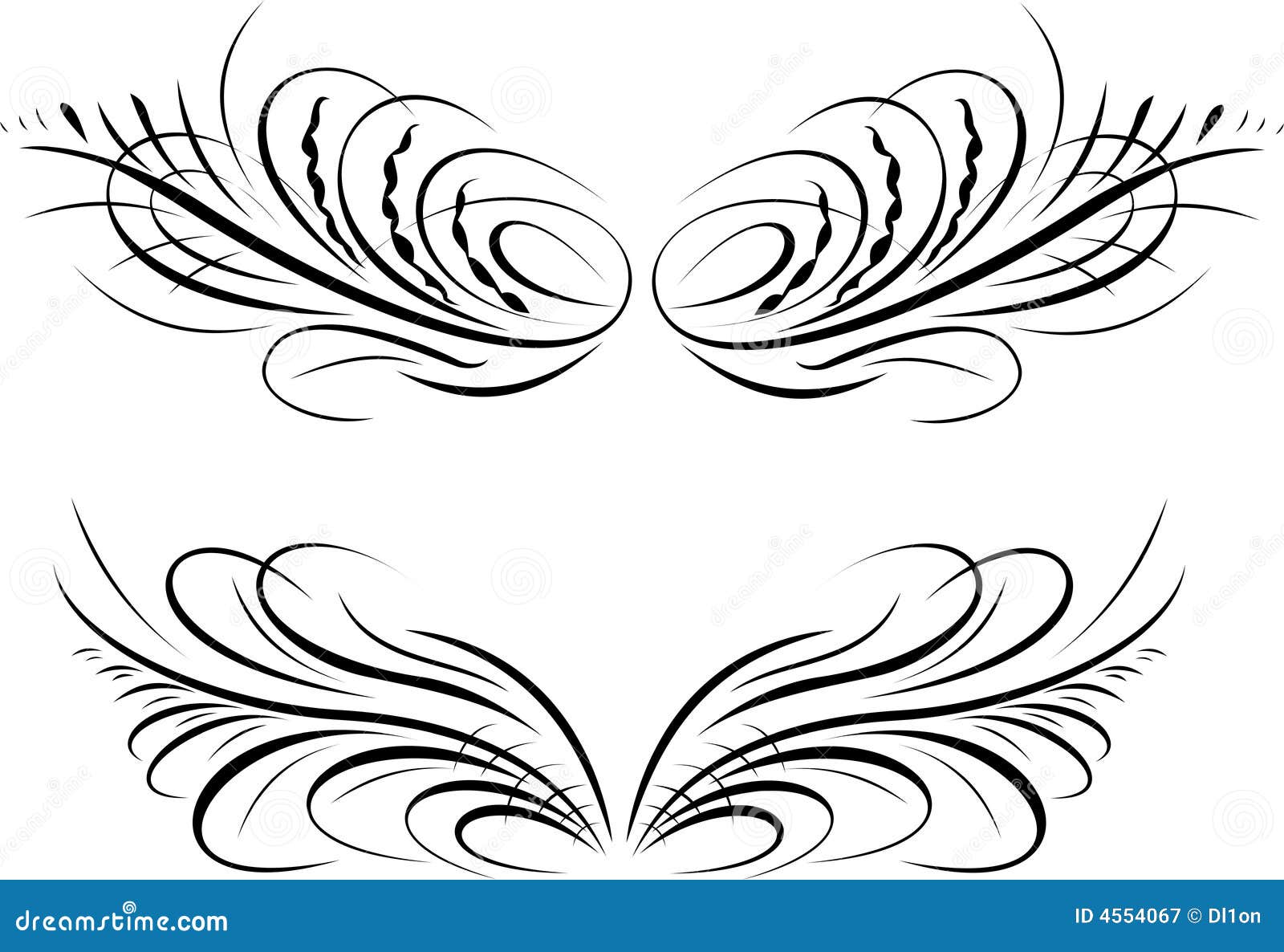 Calligraphy Baroque Curves. Stock Vector - Illustration of ornament ...