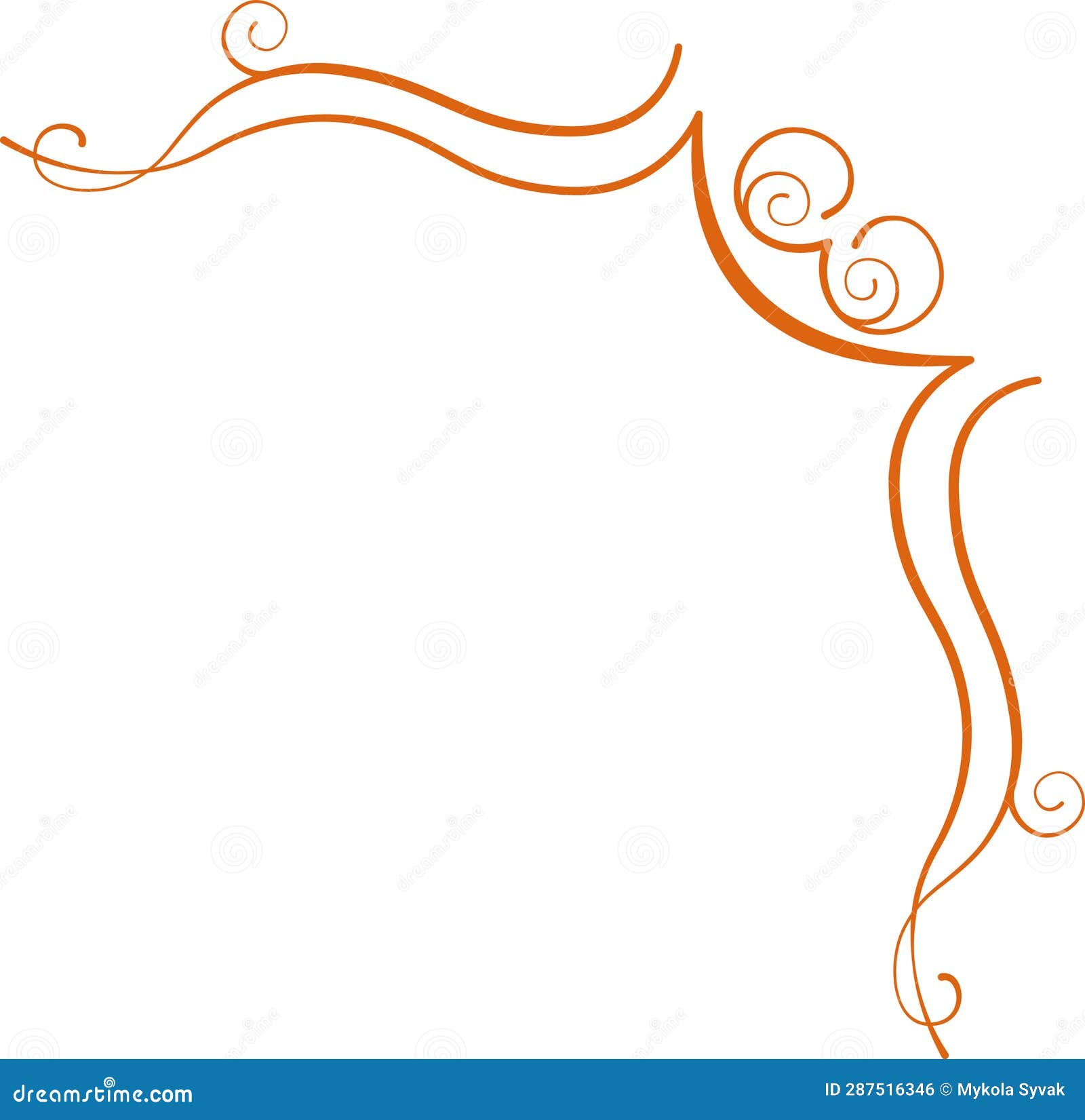 Calligraphy Curve Corner Frame Stock Illustration - Illustration of ...