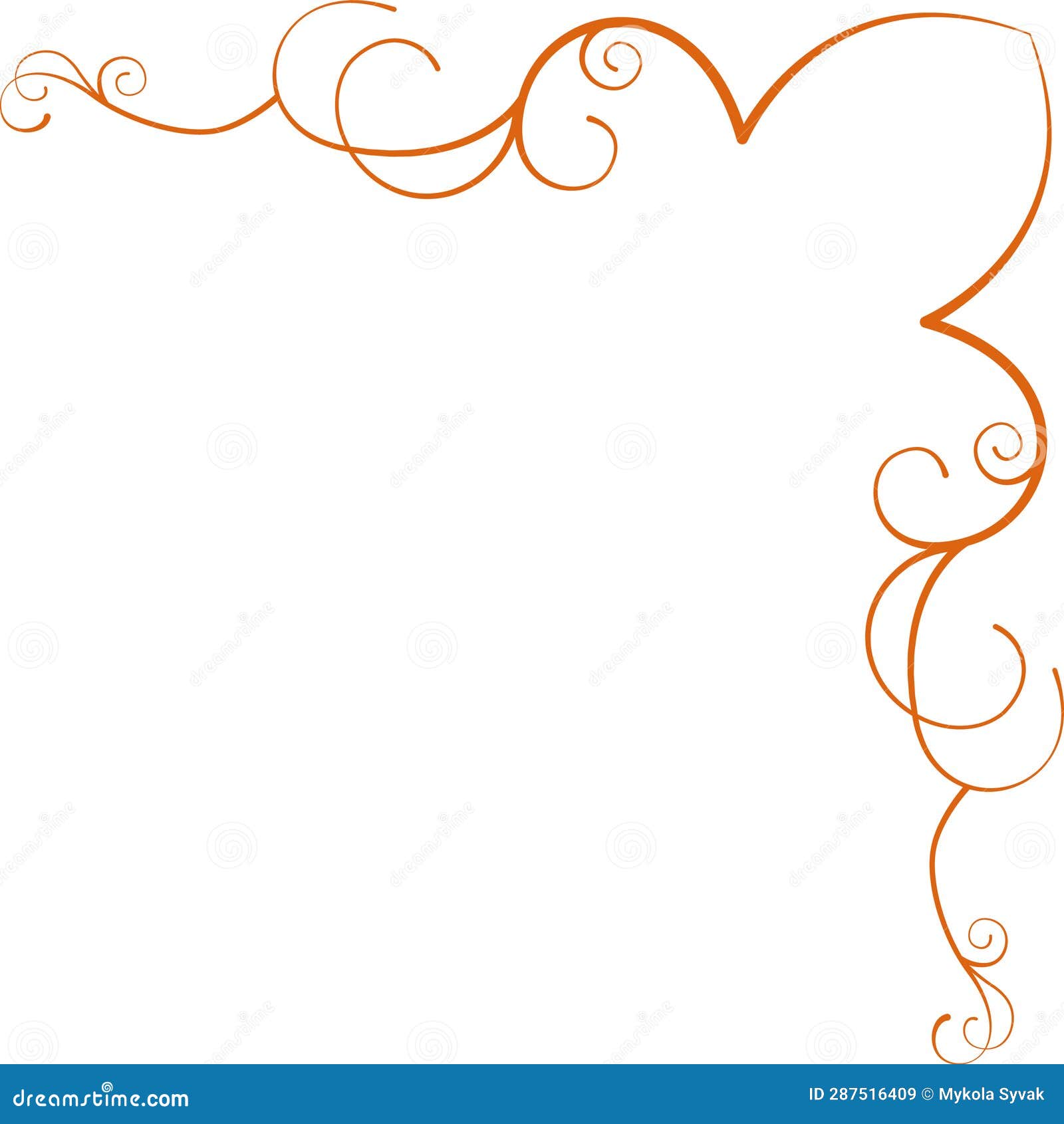 Calligraphy Curve Corner Frame Stock Illustration - Illustration of ...