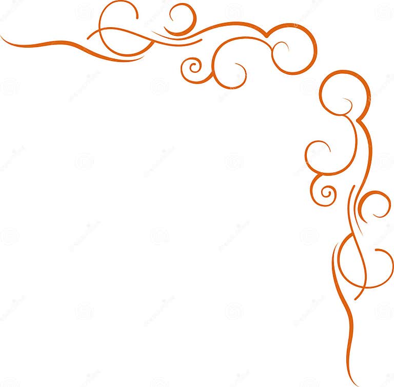 Calligraphy Curve Corner Frame Stock Vector - Illustration of ...