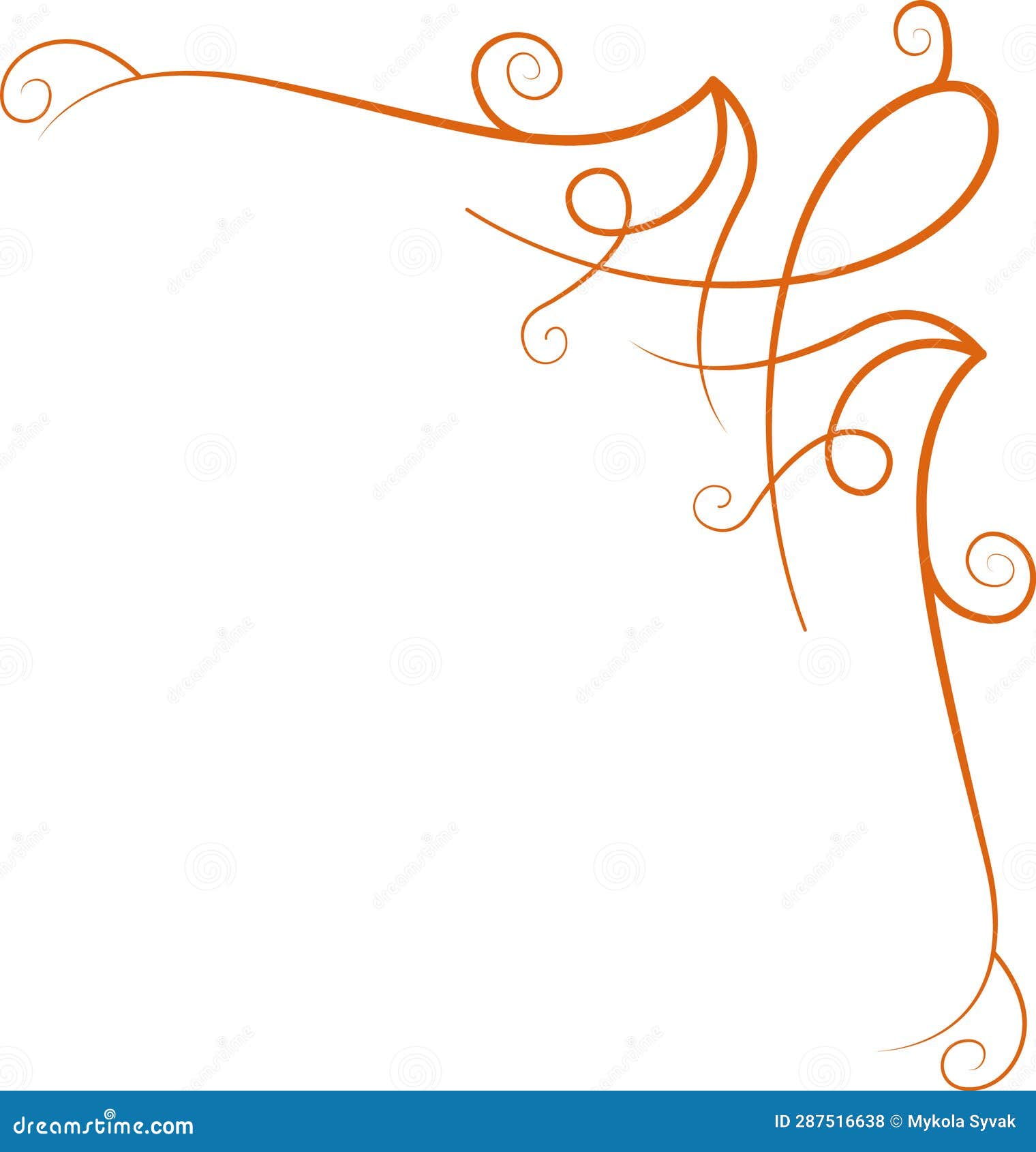 Calligraphy Curve Corner Frame Stock Illustration - Illustration of ...