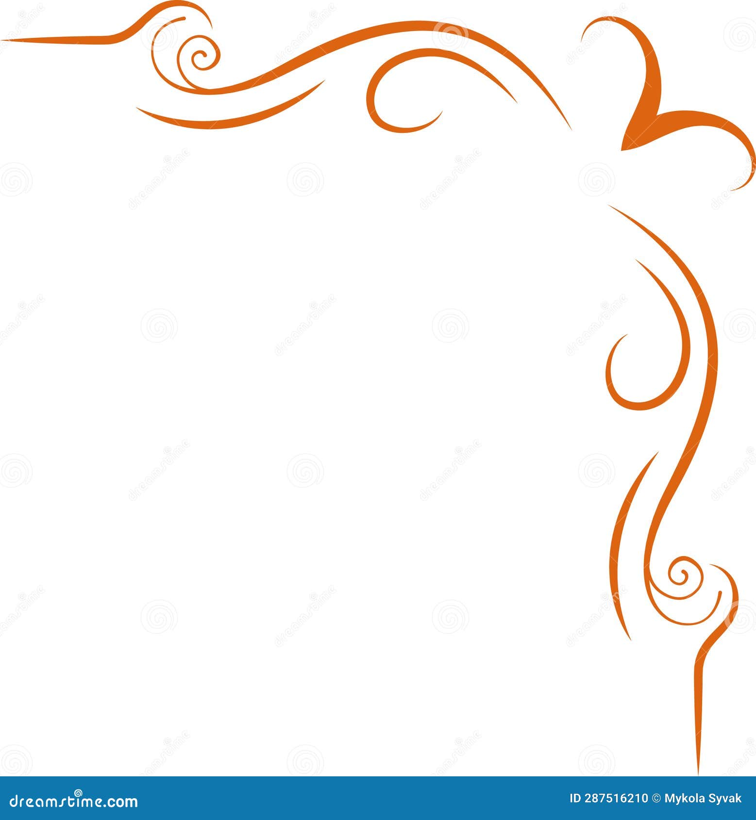 Calligraphy Curve Corner Frame Stock Illustration - Illustration of ...