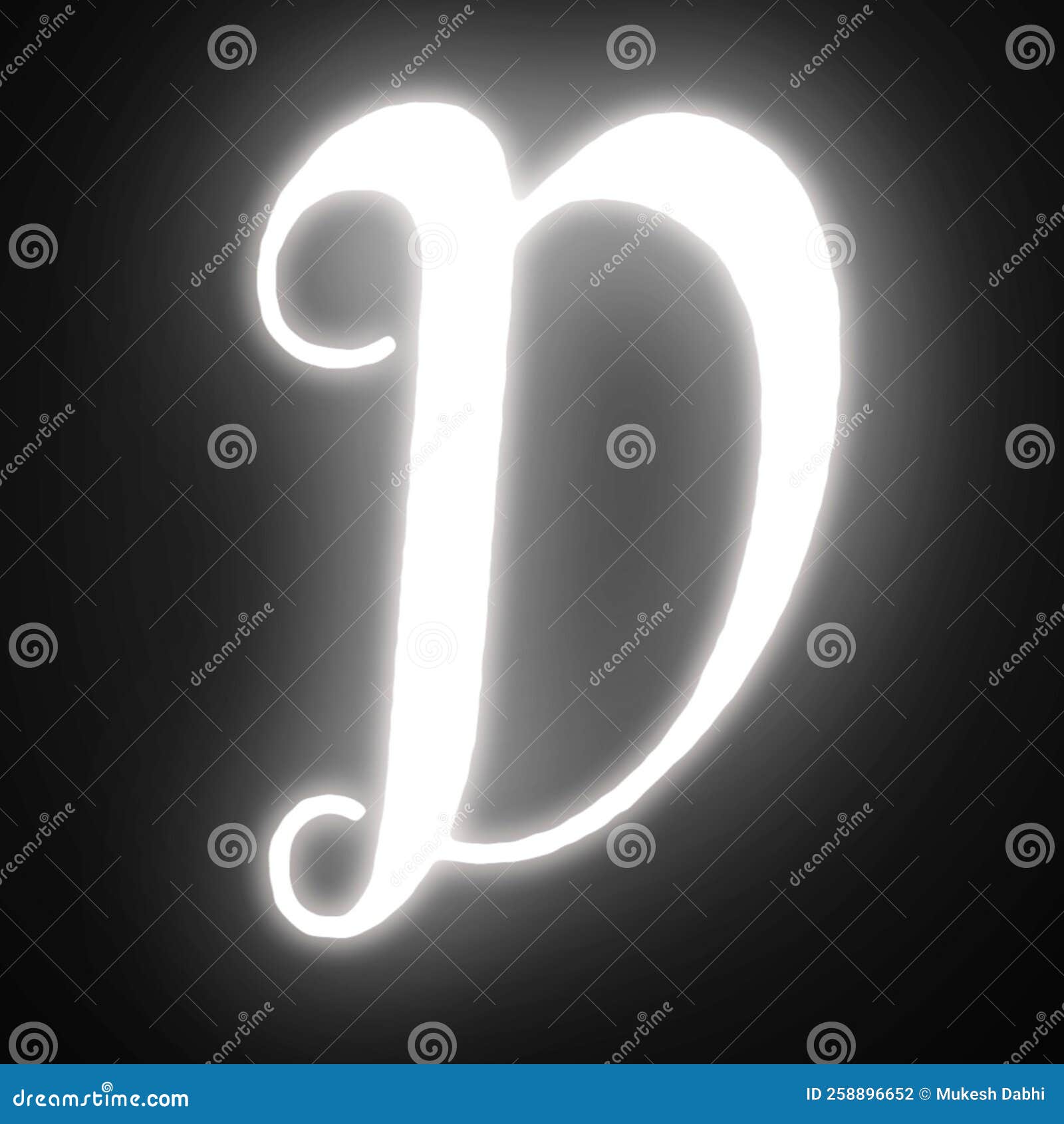Calligraphy D, Calligraphy Lighting D, Calligraphy D Stock Illustration ...