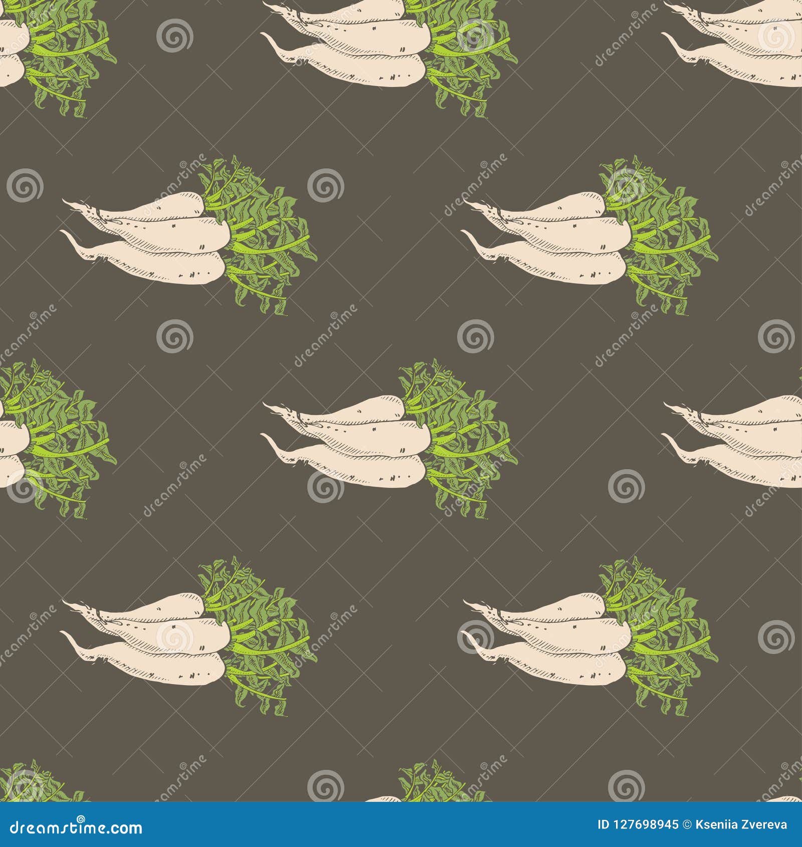 Calligraphy Daikon Vector Colour Pathless Pattern Stock Vector ...