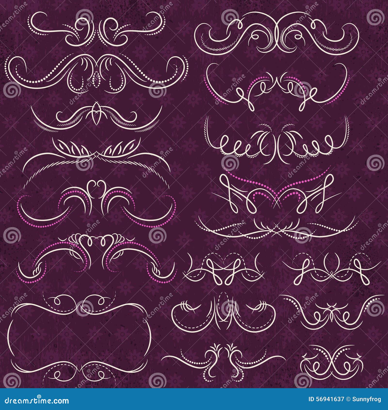 Calligraphy Decorative Borders, Ornamental Rules, Dividers, Vect Stock ...